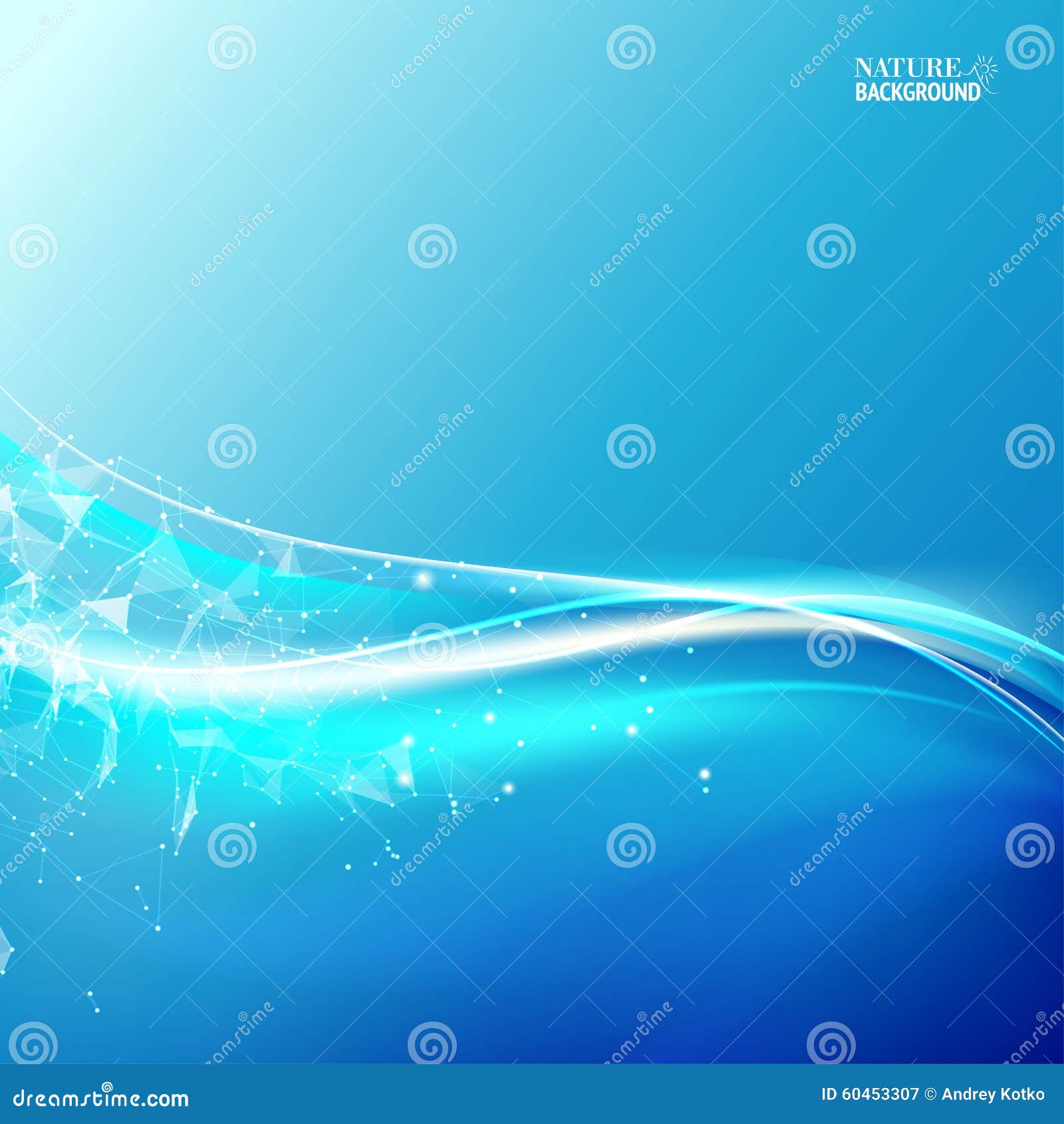 Shining blue flow stock vector. Illustration of line - 60453307