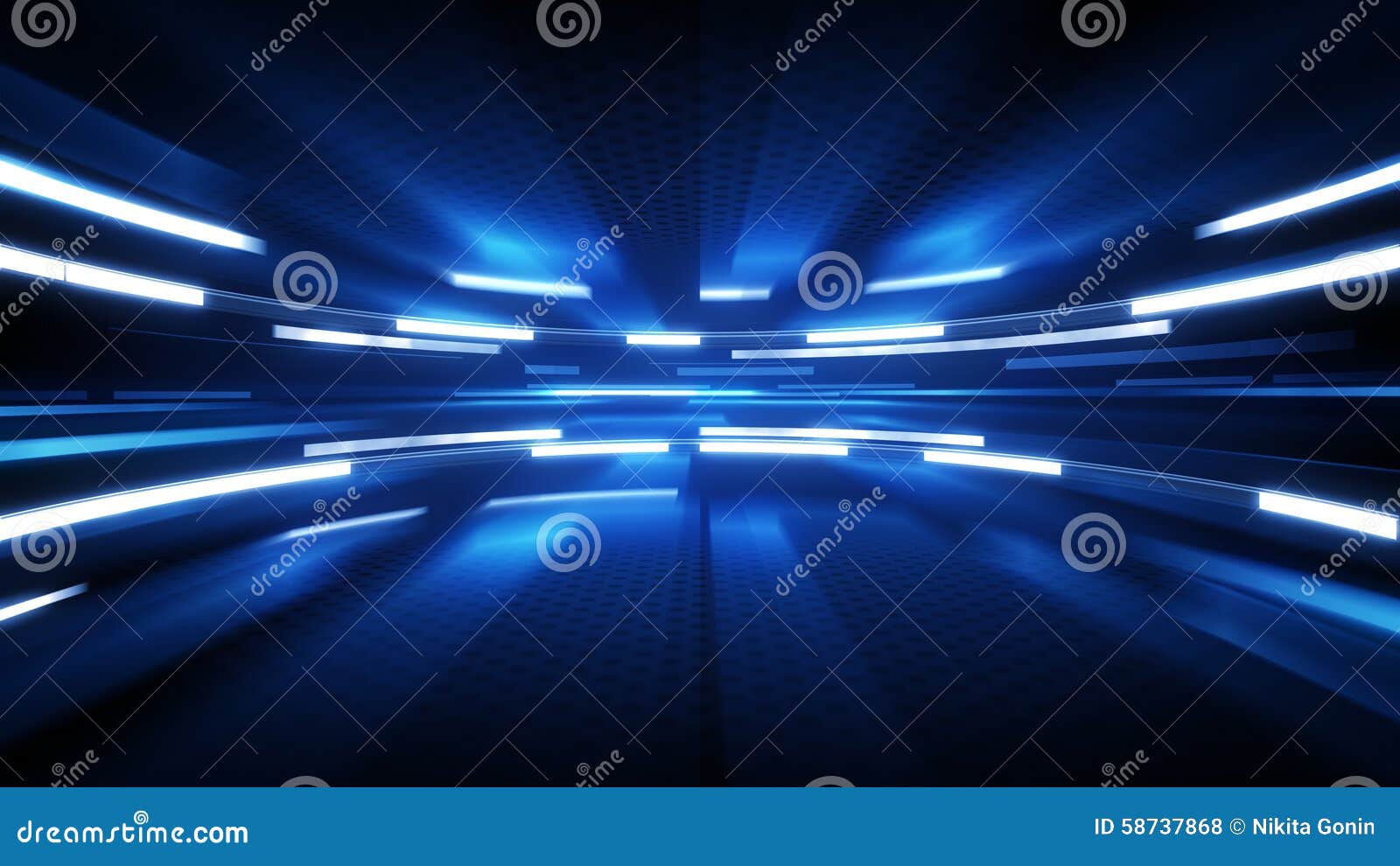 Shining Blue Glow Technology Background Stock Illustration ...