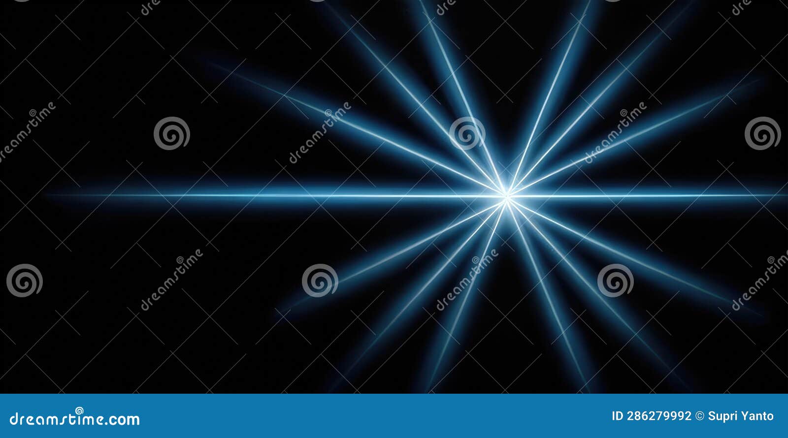 Shining Blue Light Effect in the Dark for Background Stock Illustration ...
