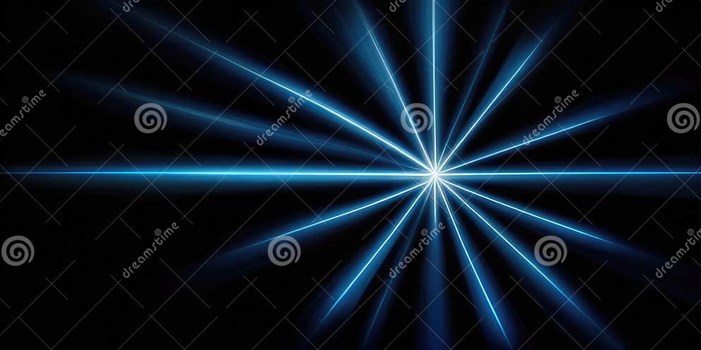 Shining Blue Light Effect in the Dark for Background Stock Illustration ...