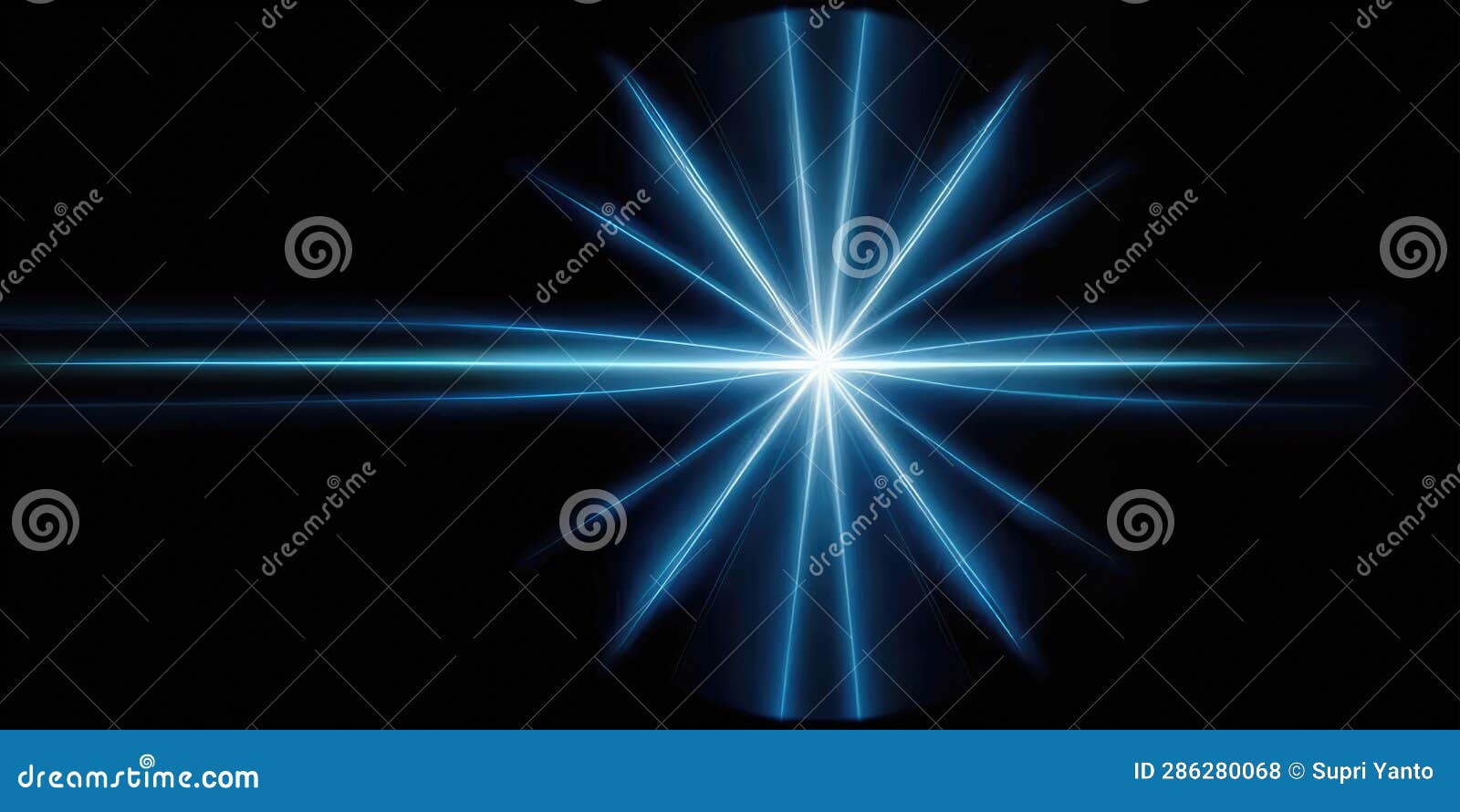 Shining Blue Light Effect in the Dark for Background Stock Photo ...