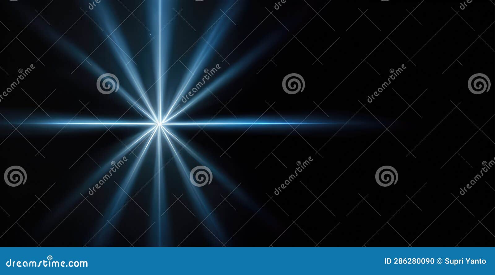 Shining Blue Light Effect in the Dark for Background Stock Photo ...