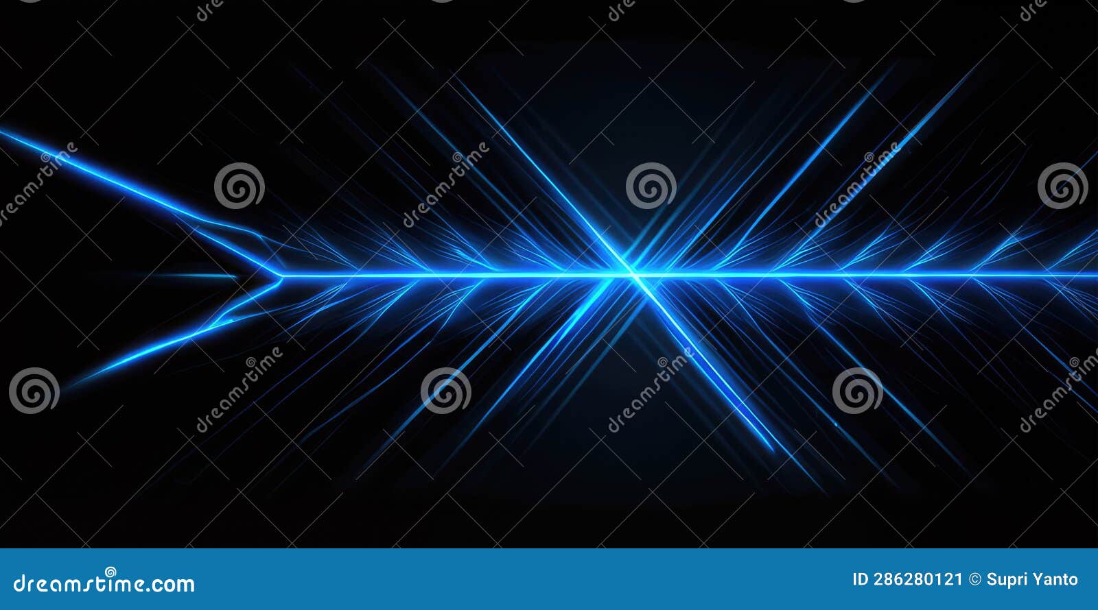 Shining Blue Light Effect in the Dark for Background Stock Illustration ...
