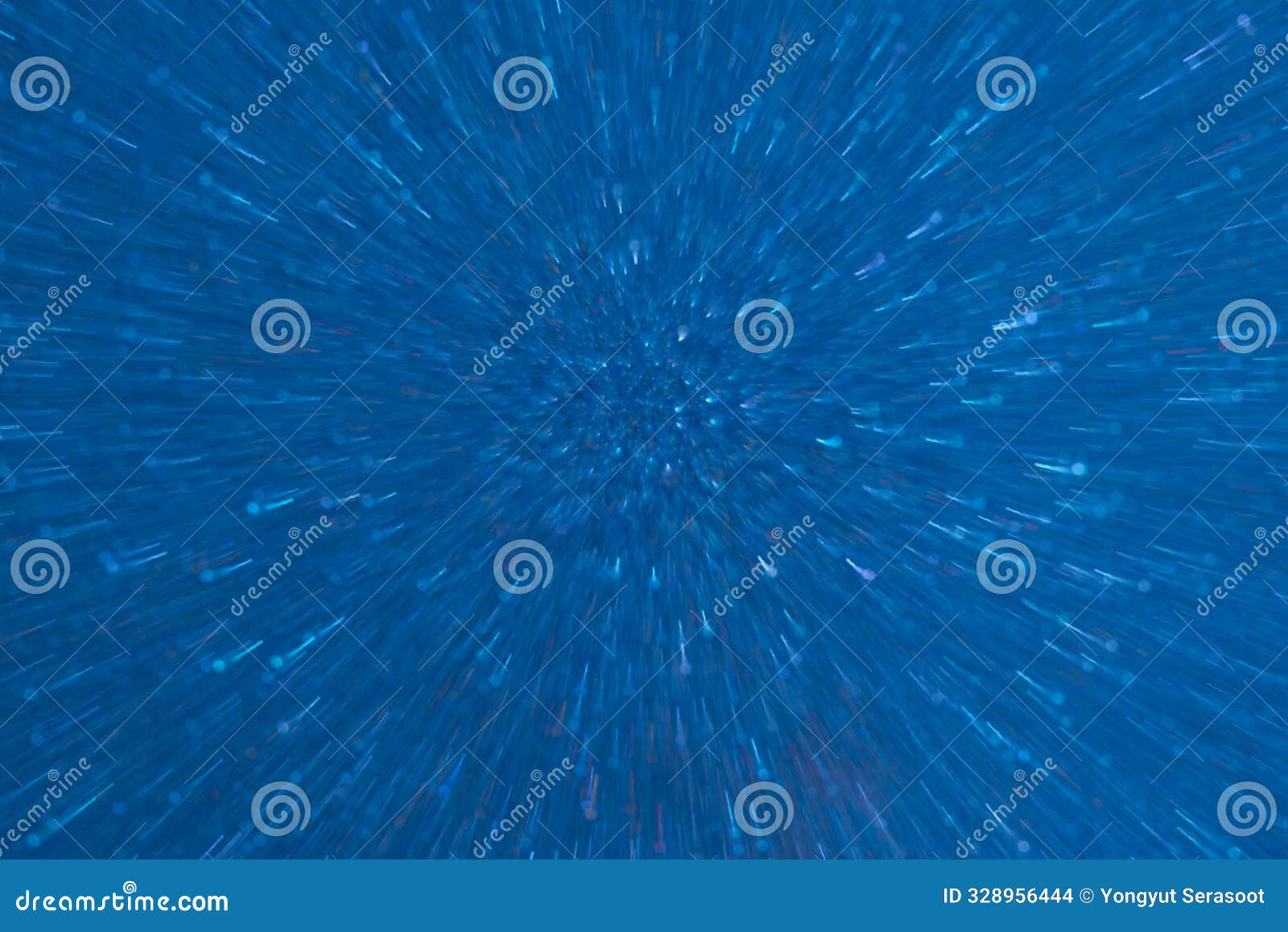 Shining Blue Light on the Motion Spreading Out from the Center Stock ...