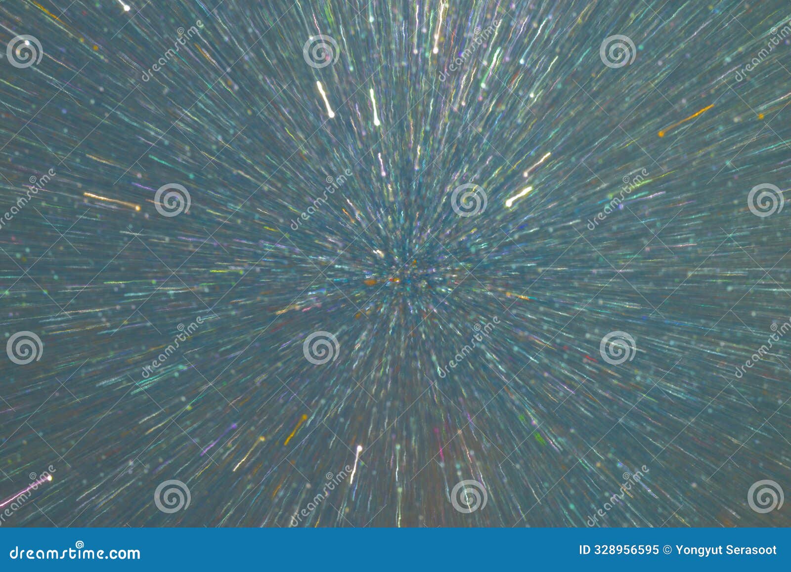 Shining Blue Light on the Motion Spreading Out from the Center Stock ...