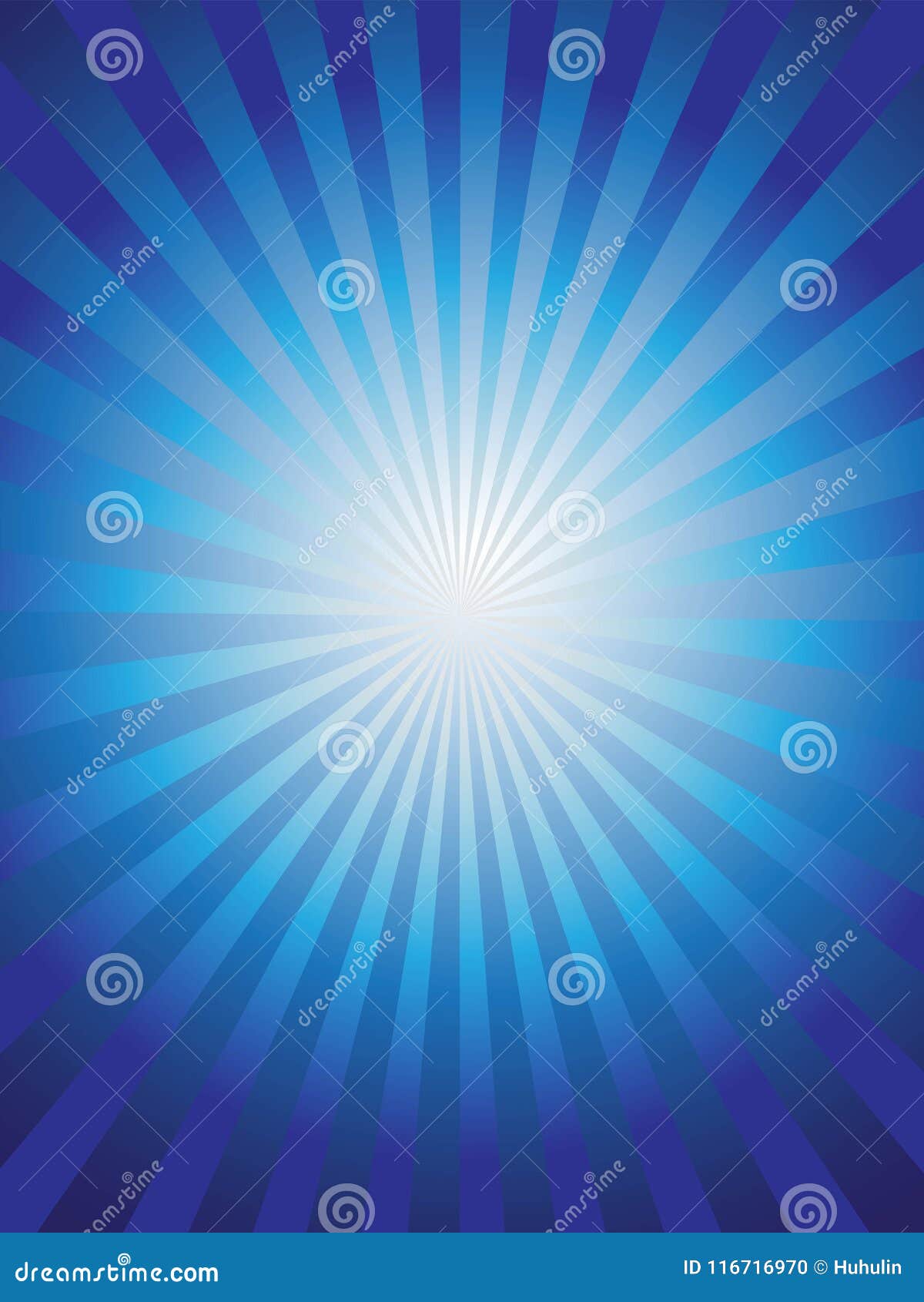The Shining Blue Sun Ray Background Stock Vector - Illustration of ...