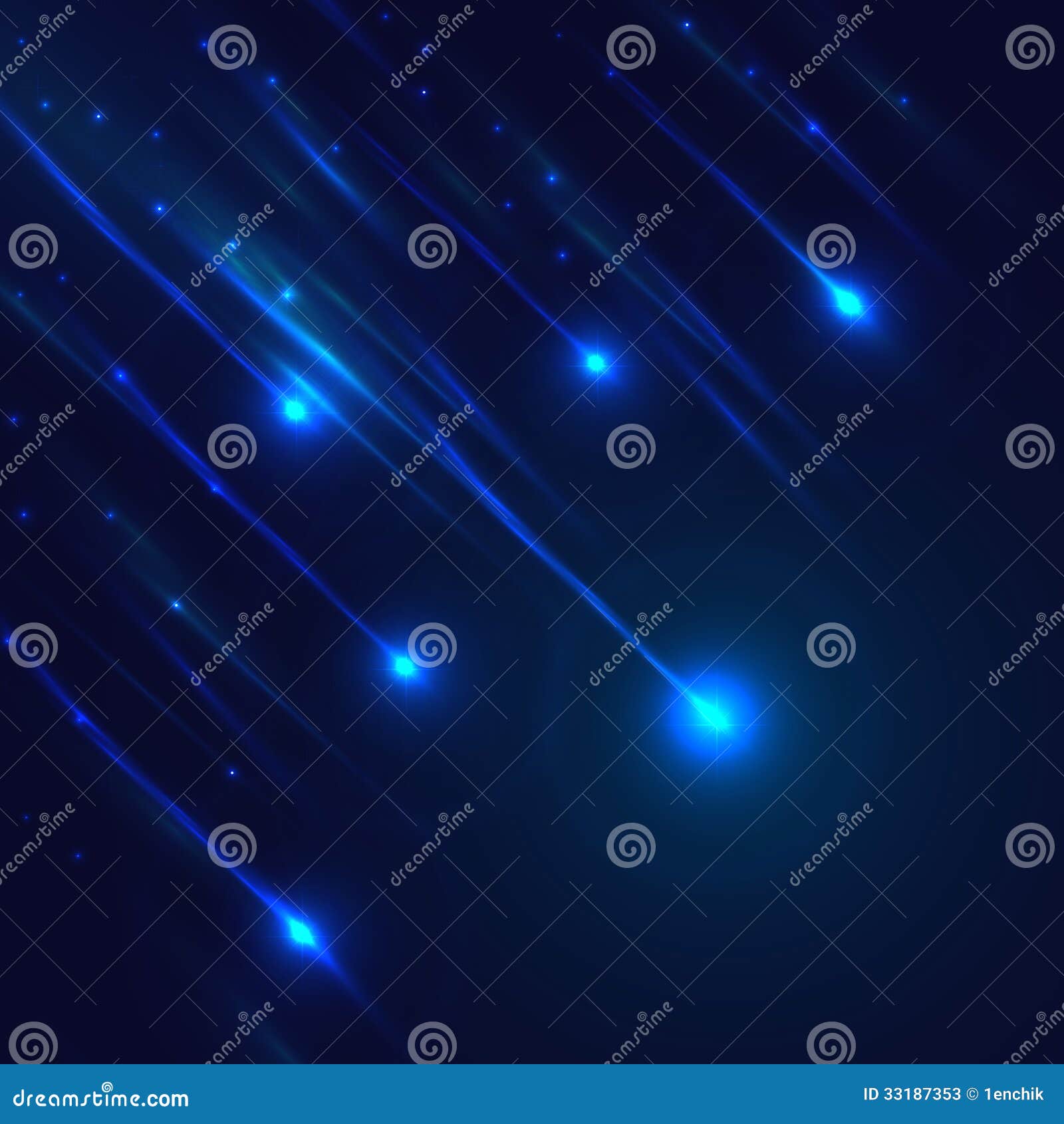 Shining Blue Vector Meteorites Stock Vector - Illustration of fall ...