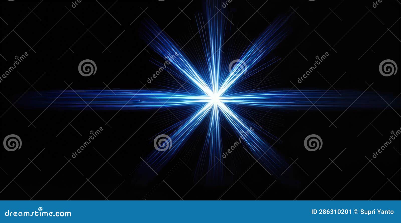 Shining Bright Star Light Effect in the Dark for Background Stock ...