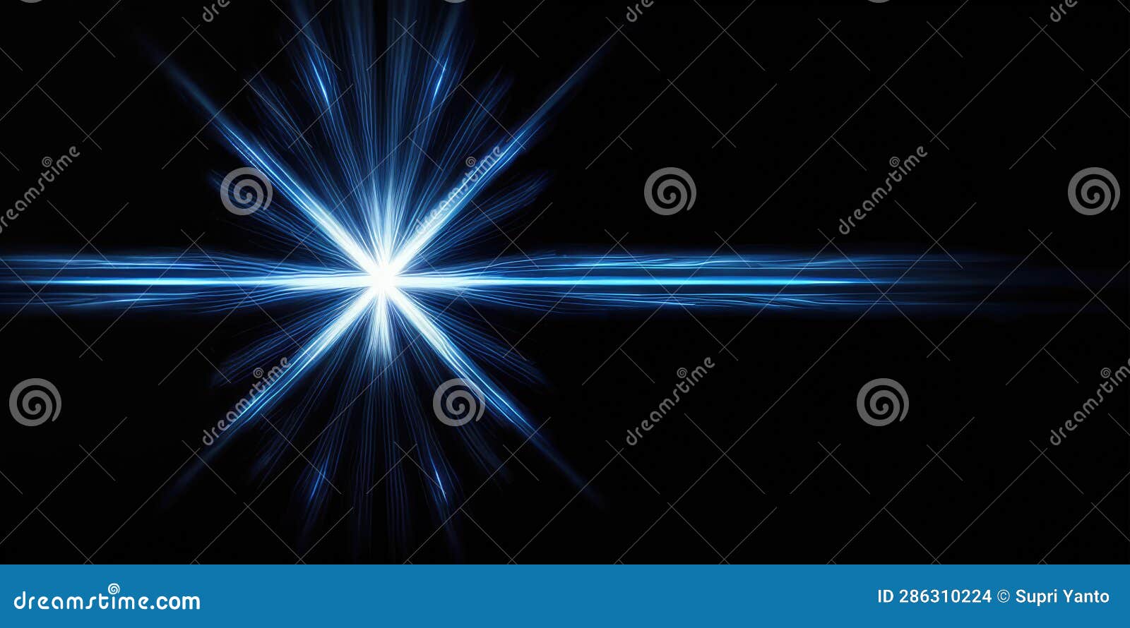 Shining Bright Star Light Effect in the Dark for Background Stock ...