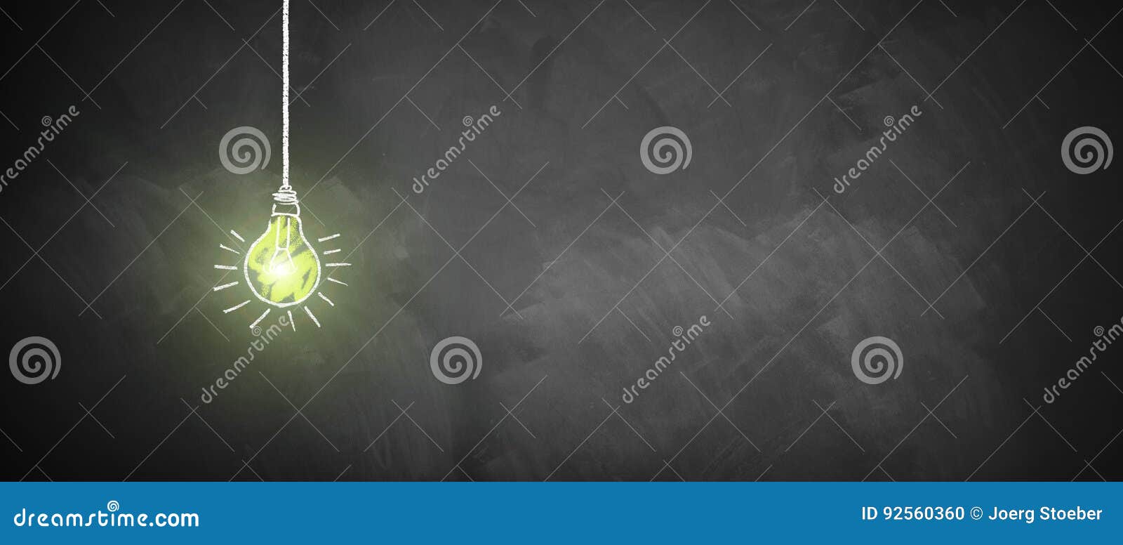 Shining chalk lightbulb stock photo. Image of chalk, office - 92560360