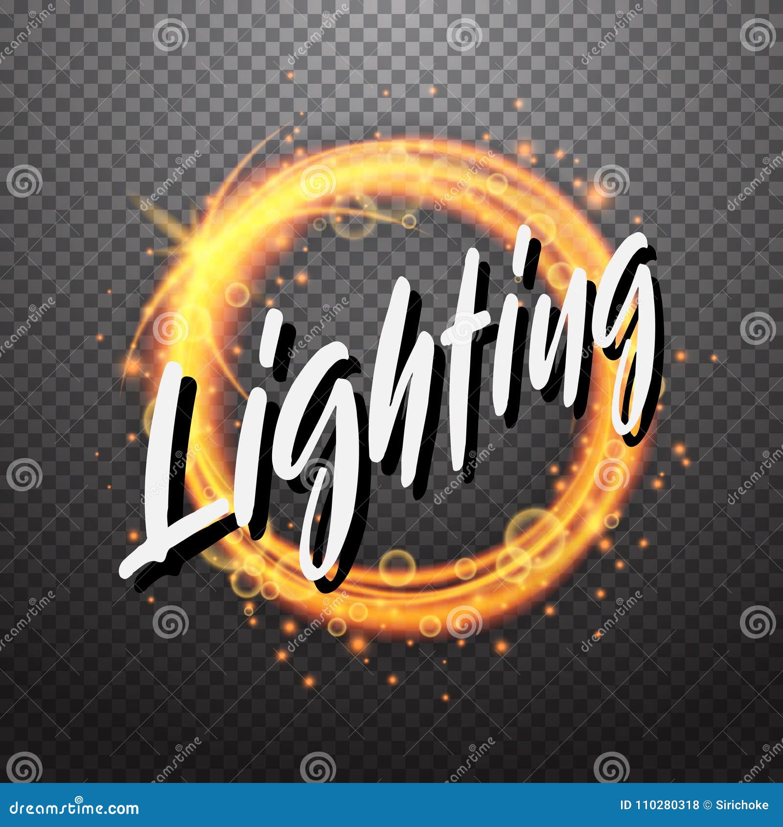 Shining Circle Light Effect Design Element Stock Vector - Illustration ...