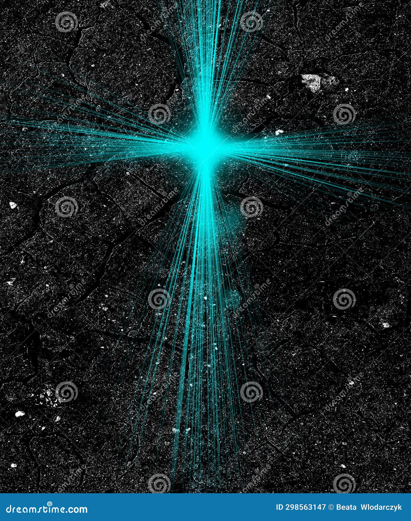 A Shining Cross Emerges from Broken Soil Texture Stock Image - Image of ...