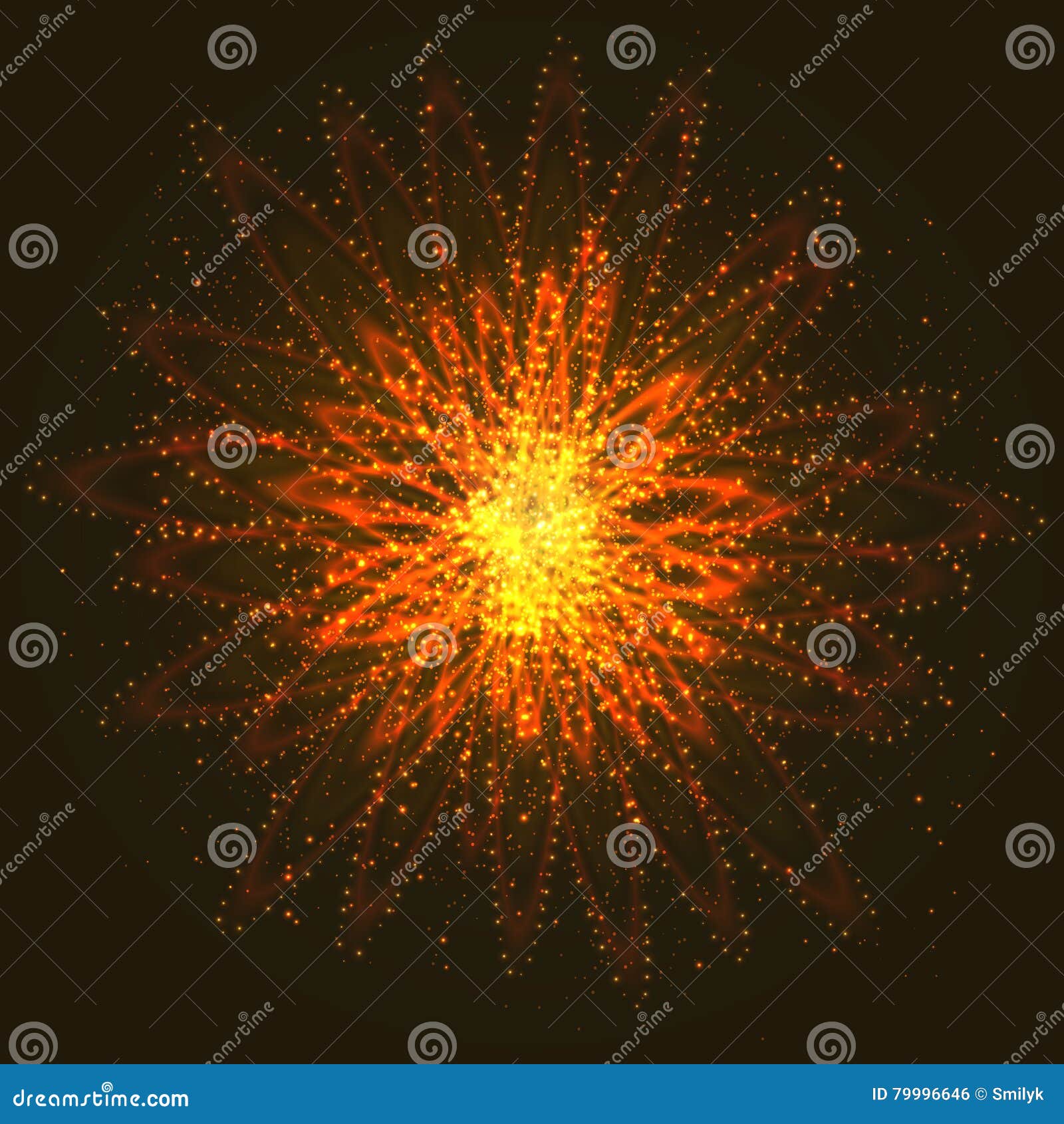 Shining Crossed Oval with Fiery Effect. Glowing Abstract Stylize Stock ...