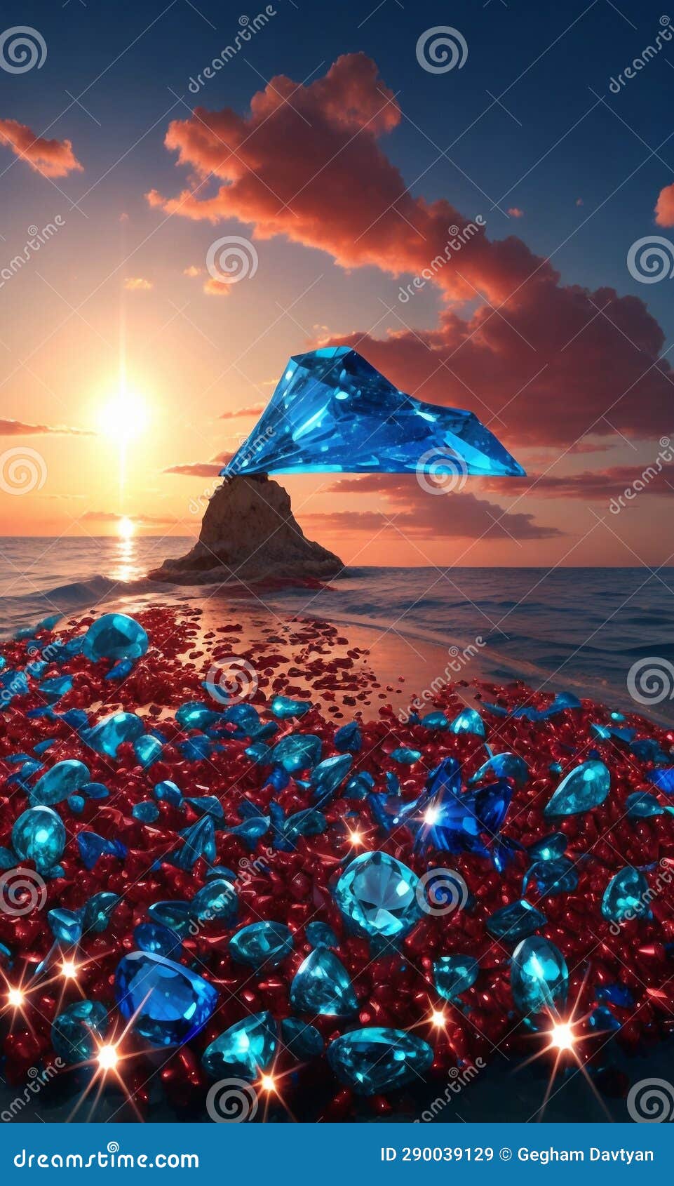 Crystal on Abstract Background, Colored Diamond on Colored Background ...