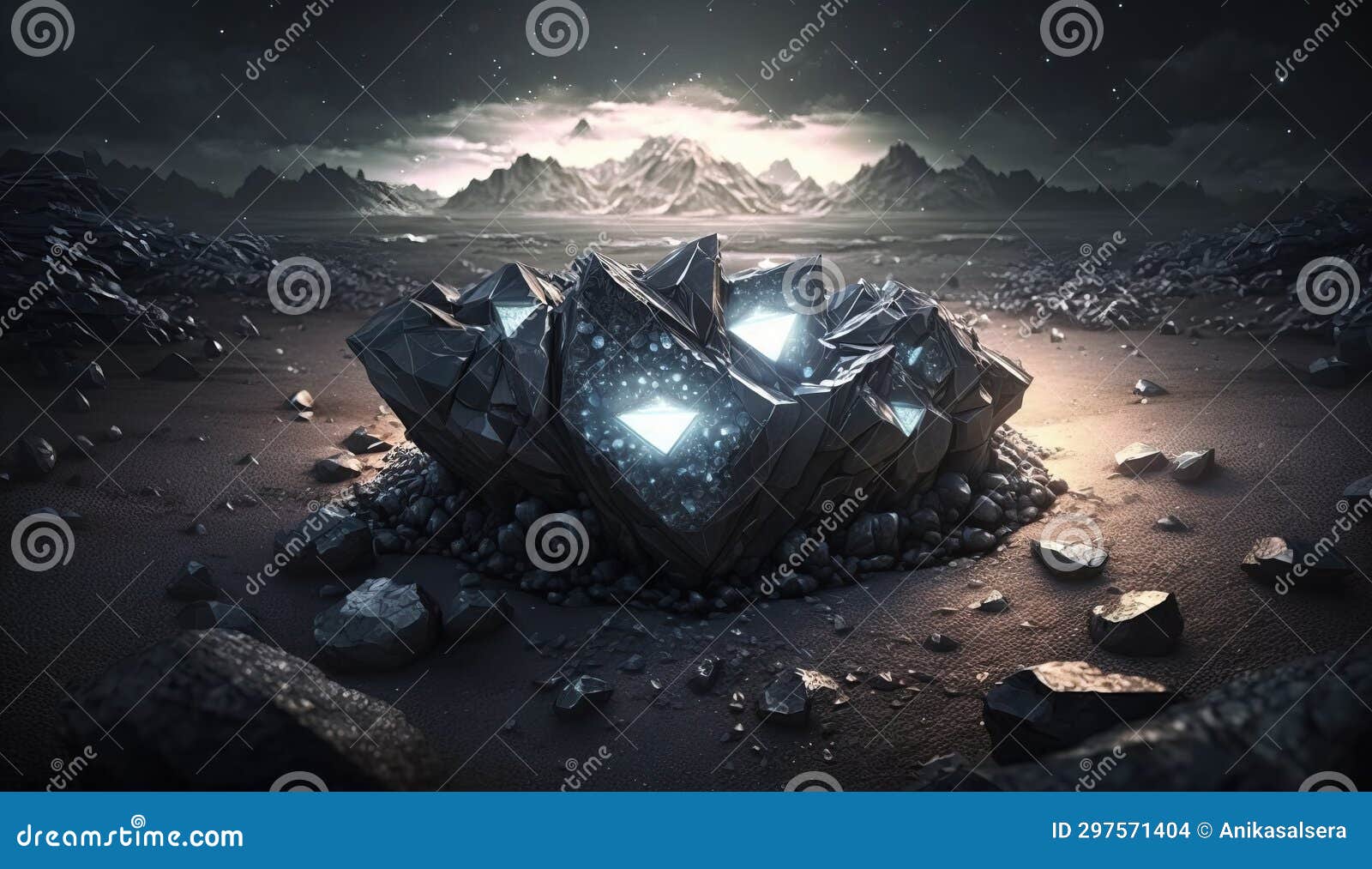 Shining Diamond Formations on the Surface of a Dark Alien Planet ...