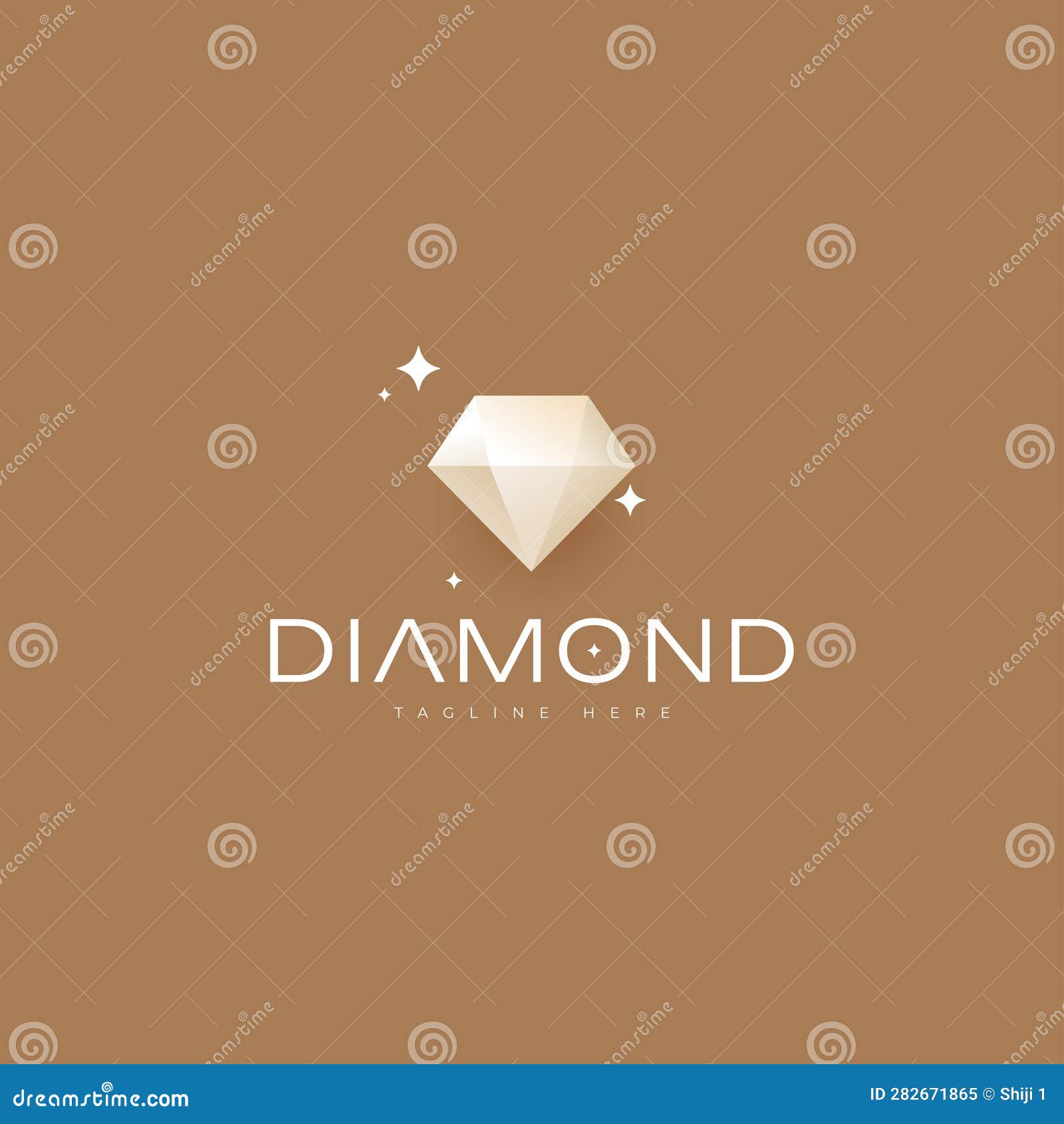 Shining Diamond Stones Logo Design Stock Vector - Illustration of ...