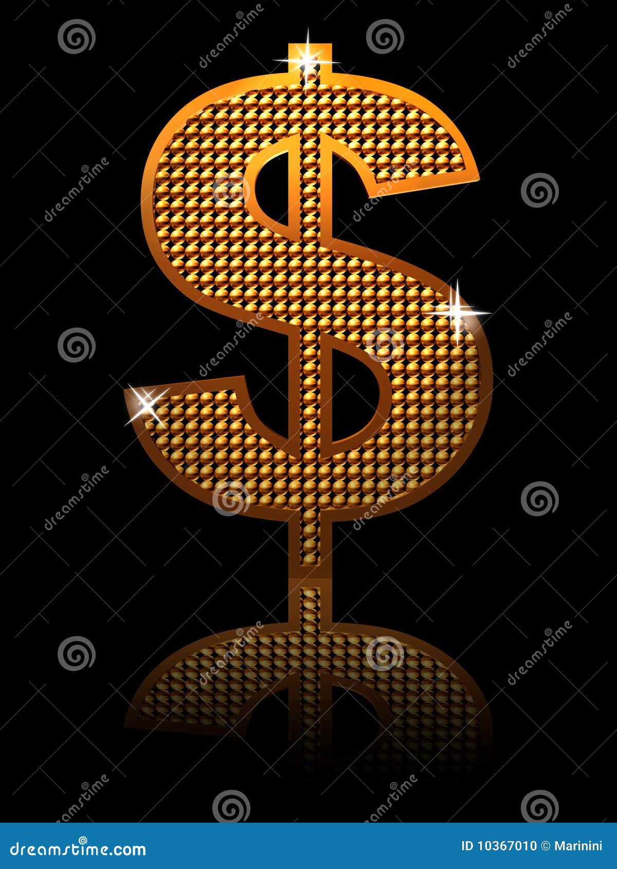 Shining dollar sign stock illustration. Illustration of concept - 10367010