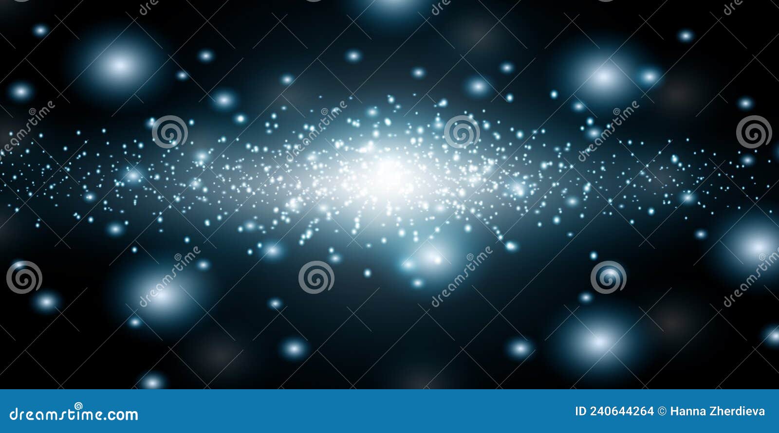 Shining Dust Effect on a Black Background, Shiny and Bright. Stock ...