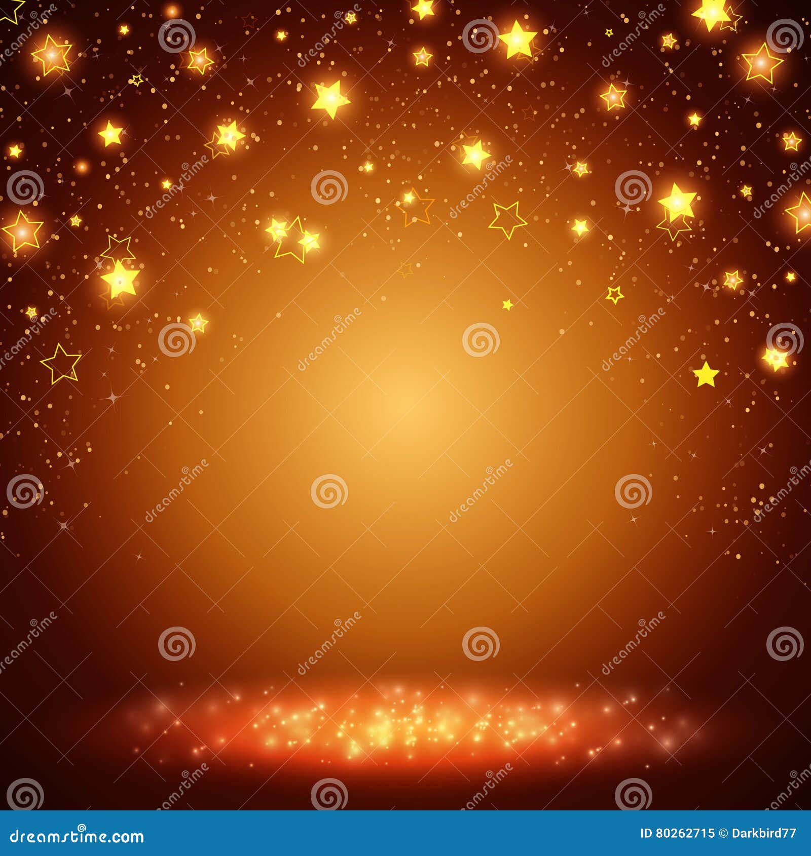 Shining Empty Space with Stars Stock Illustration - Illustration of ...