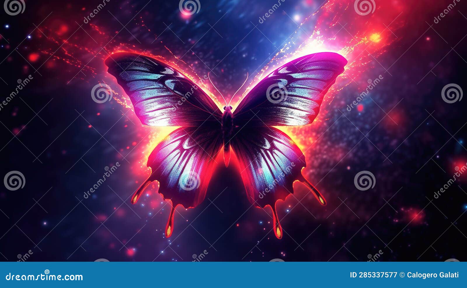 A Shining Epic Fantasy Butterfly in a Splash Effect Wallpaper Style, Ai ...
