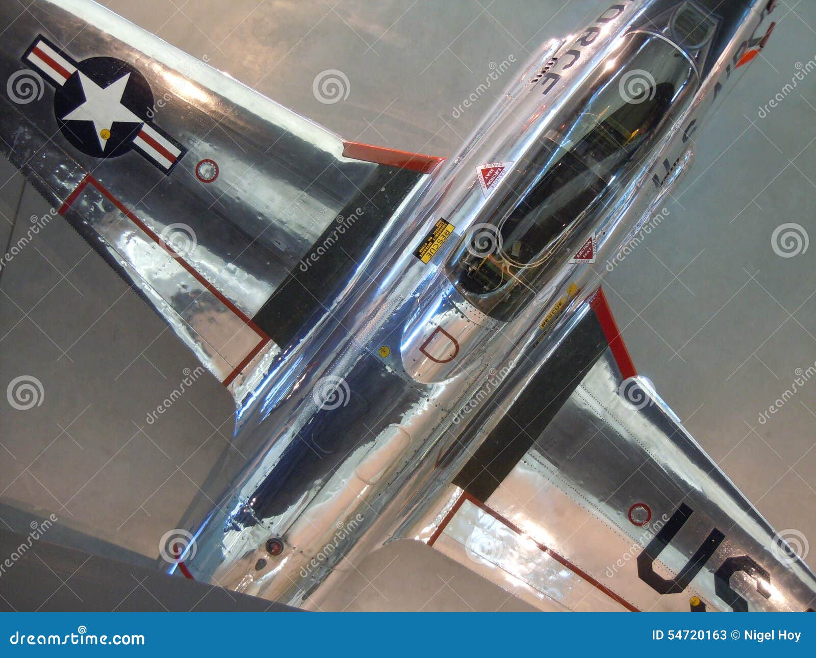 Silver Fighter Jet from Above Editorial Stock Photo - Image of silver ...