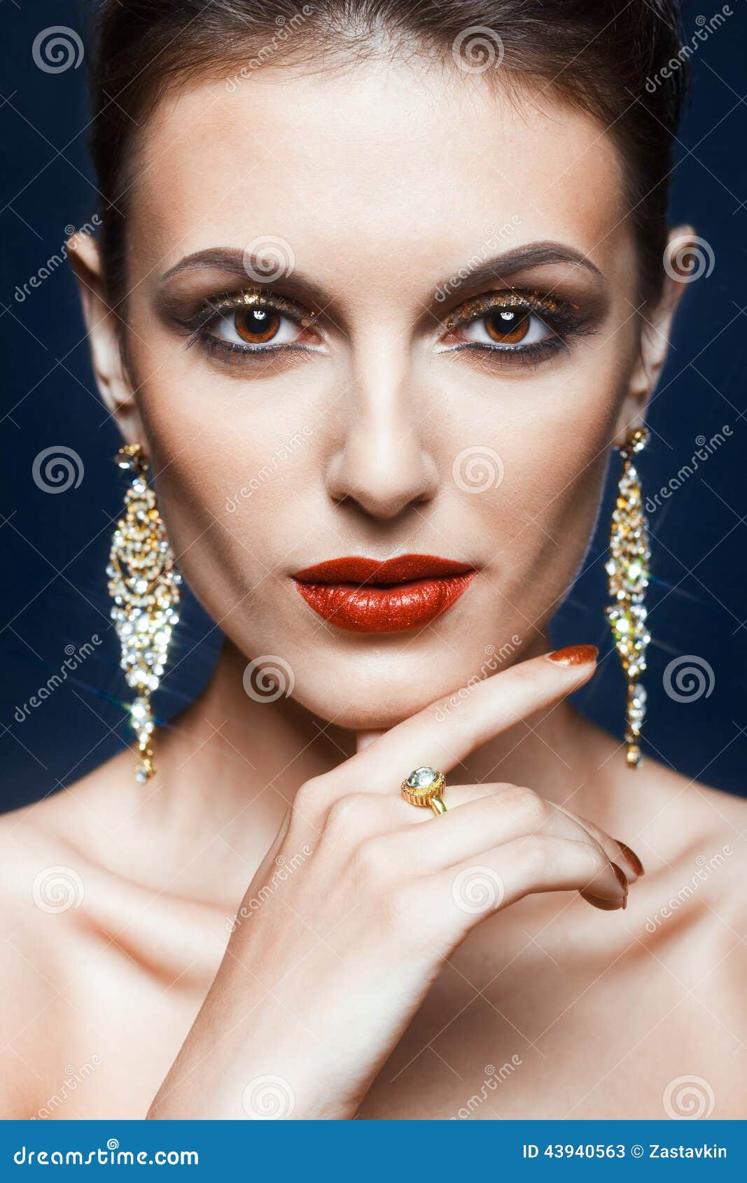 Shining face makeup stock image. Image of beauty, female - 43940563