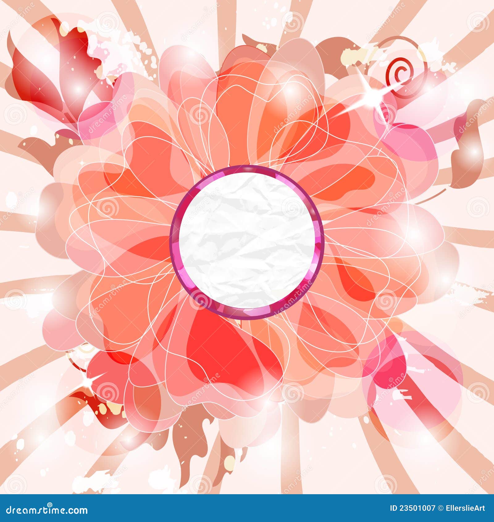 Shining Frame with Crumpled Paper Stock Vector - Illustration of ...