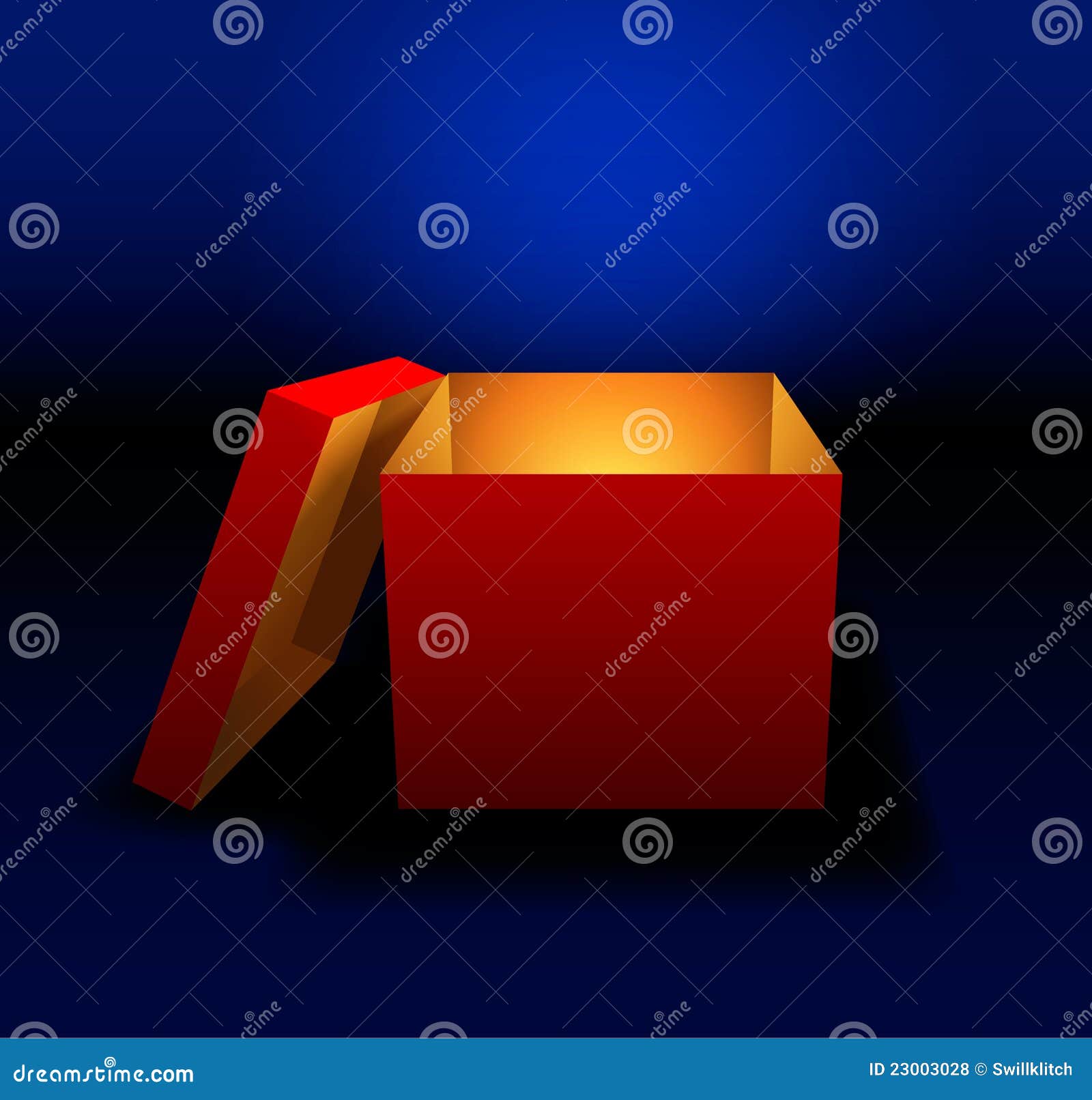 Shining gift box stock vector. Illustration of happy - 23003028