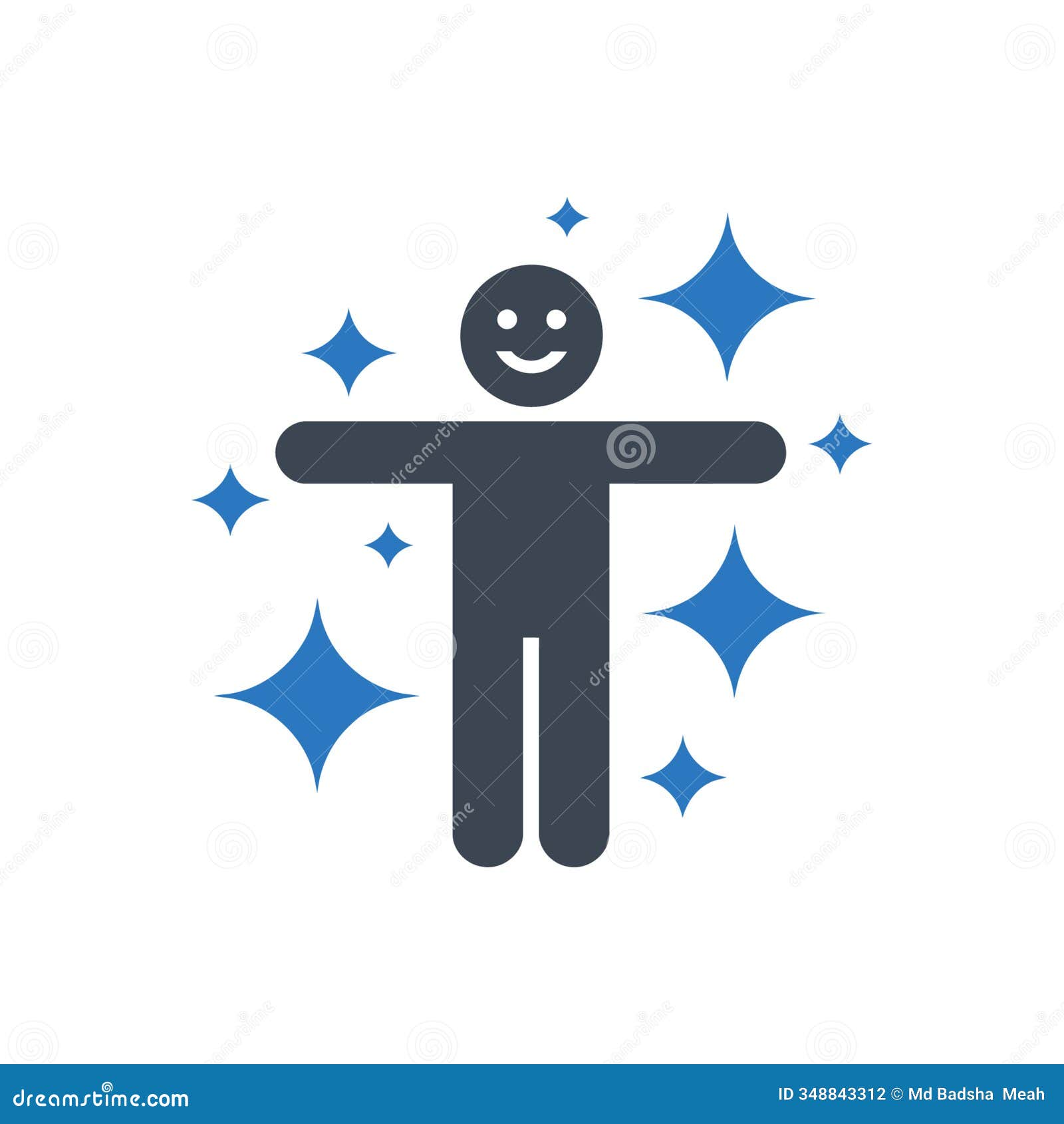 Shining Glow Person Icon stock vector. Illustration of icon - 348843312