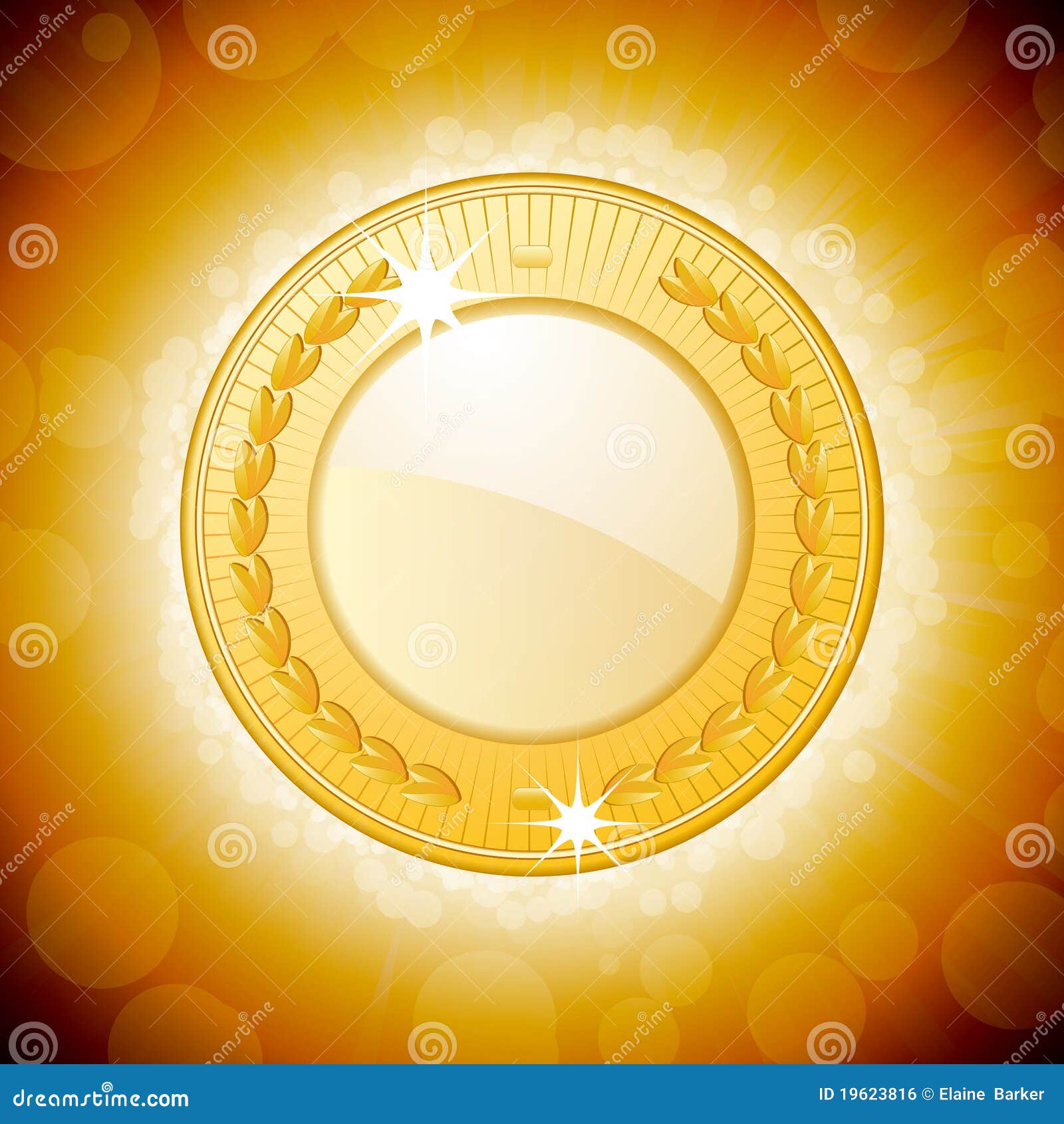 Shining Gold Medal Background Stock Vector - Illustration of award ...