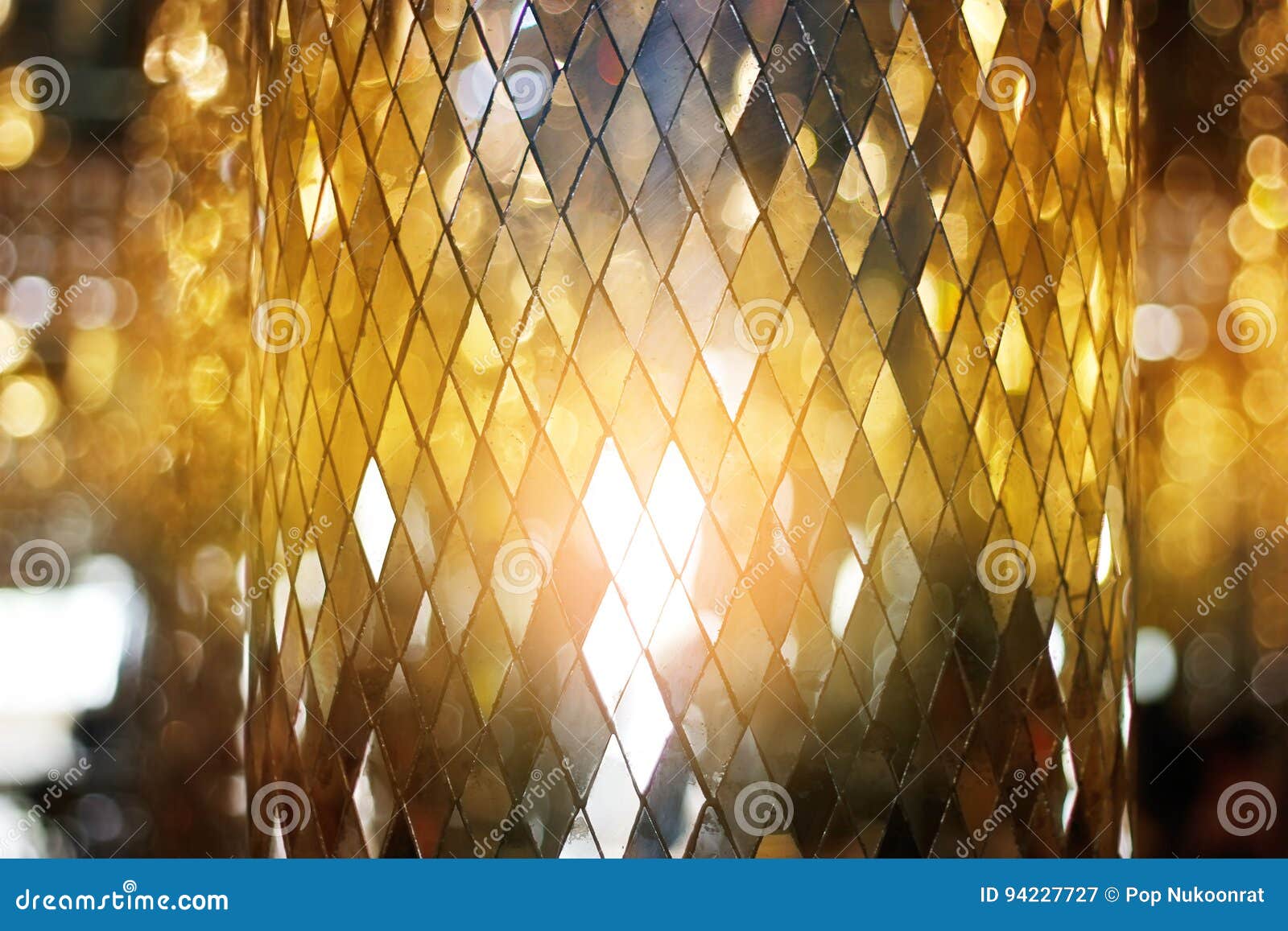 Shining Golden Mosaic Glass Texture Background Stock Image - Image of ...