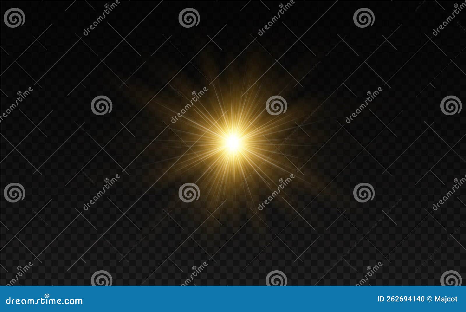 Shining golden star stock vector. Illustration of glowing - 262694140