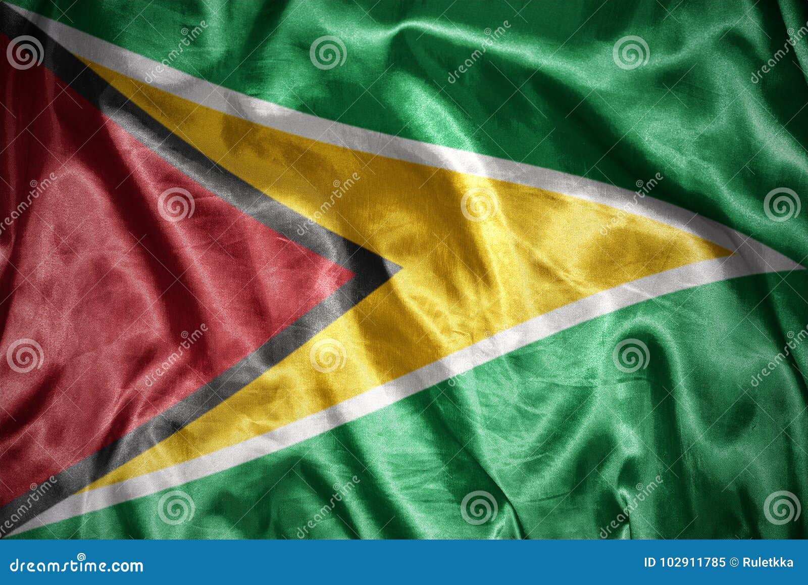 Shining guyanese flag stock illustration. Illustration of nice - 102911785