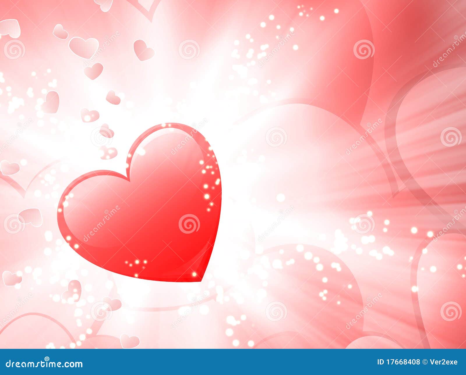 Shining heart stock illustration. Illustration of romance - 17668408