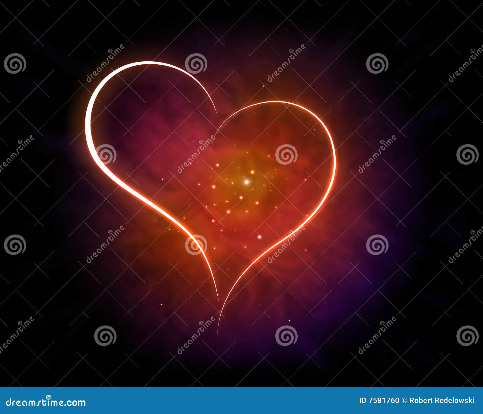 Shining Heart stock illustration. Illustration of exploration - 7581760