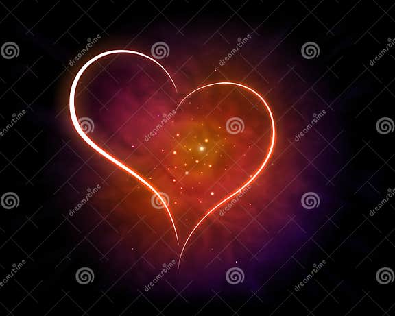 Shining Heart stock illustration. Illustration of exploration - 7581760