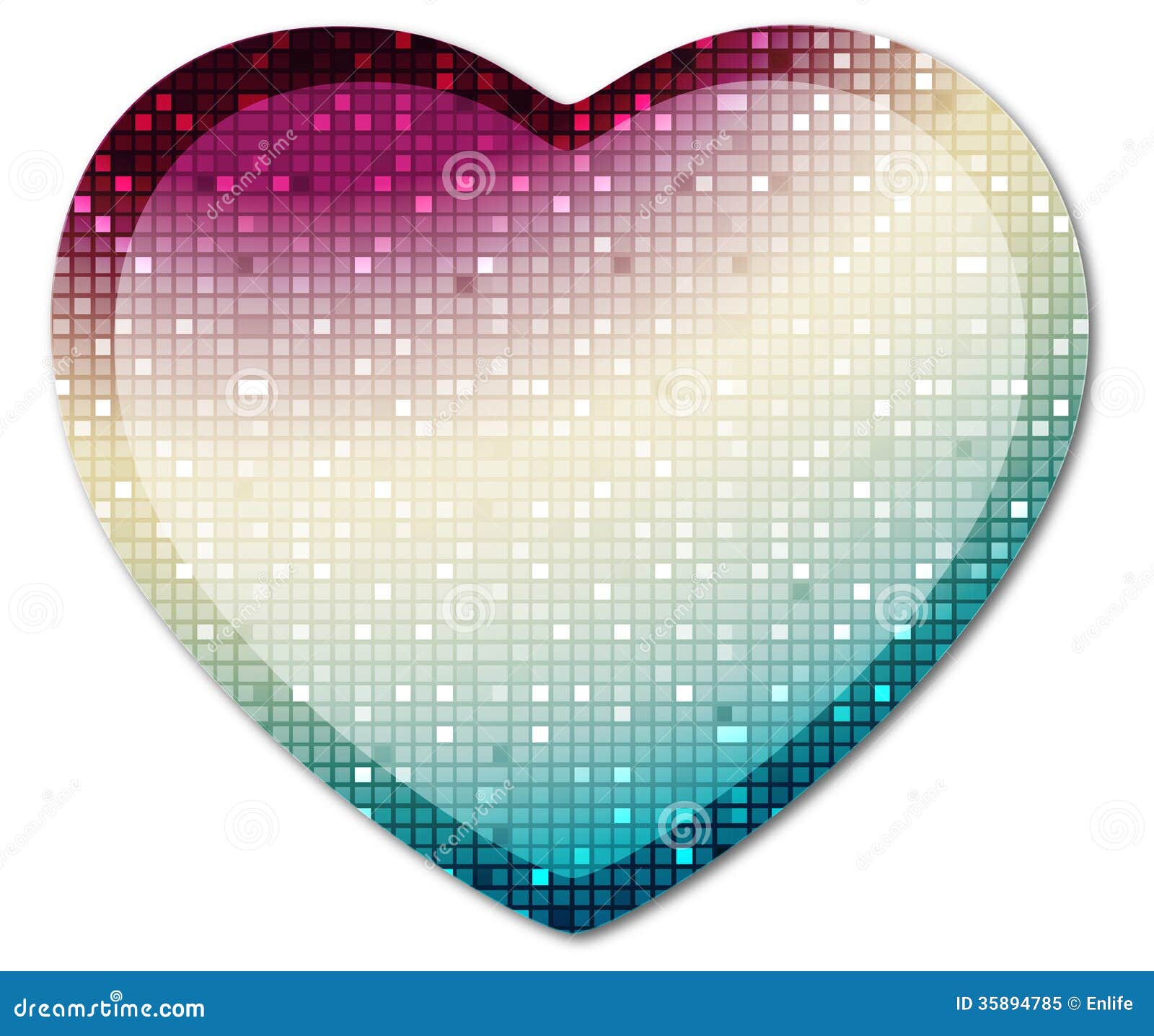 Shining heart1 stock illustration. Illustration of silver - 35894785