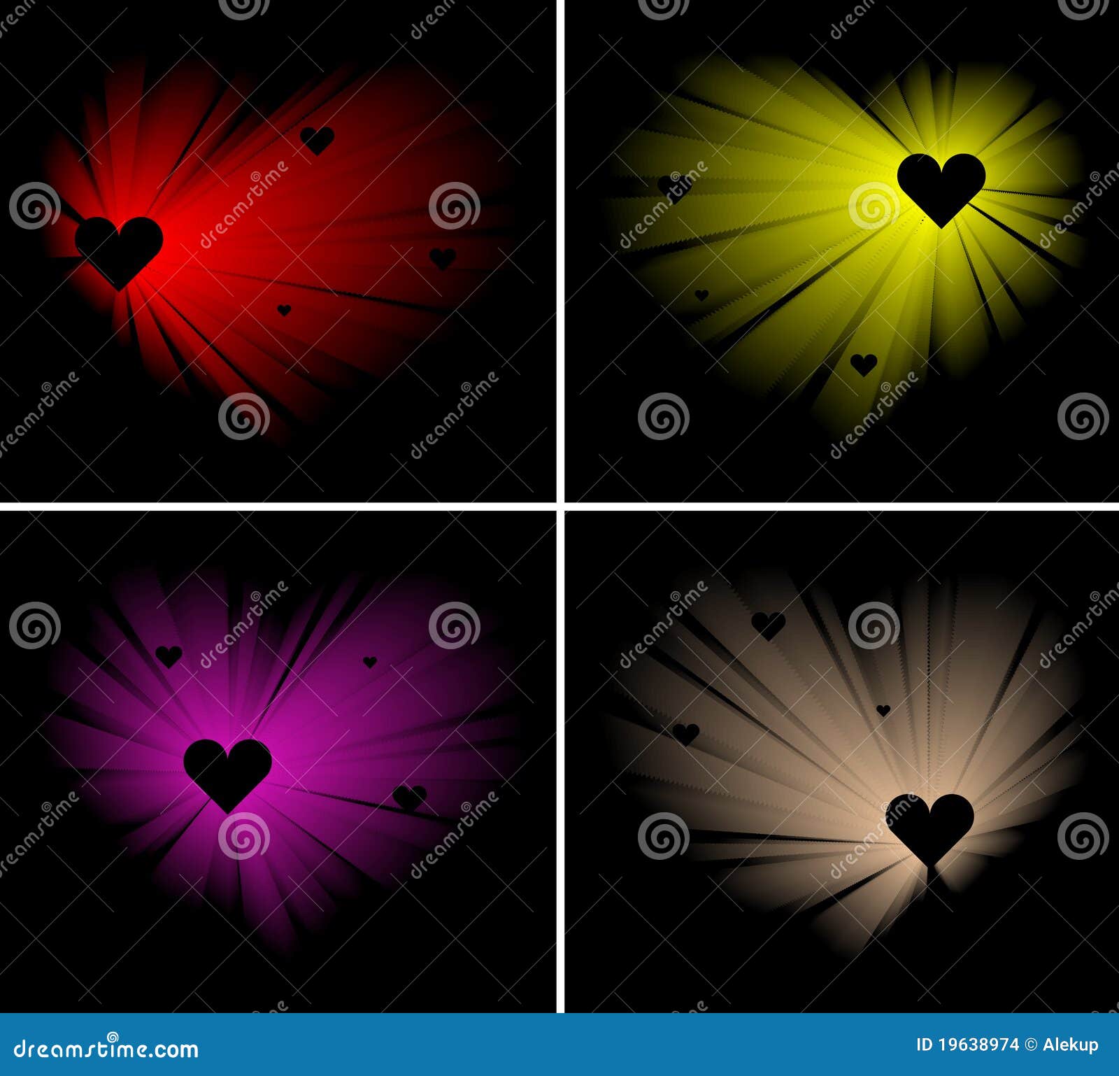 Shining hearts stock vector. Illustration of celebration - 19638974