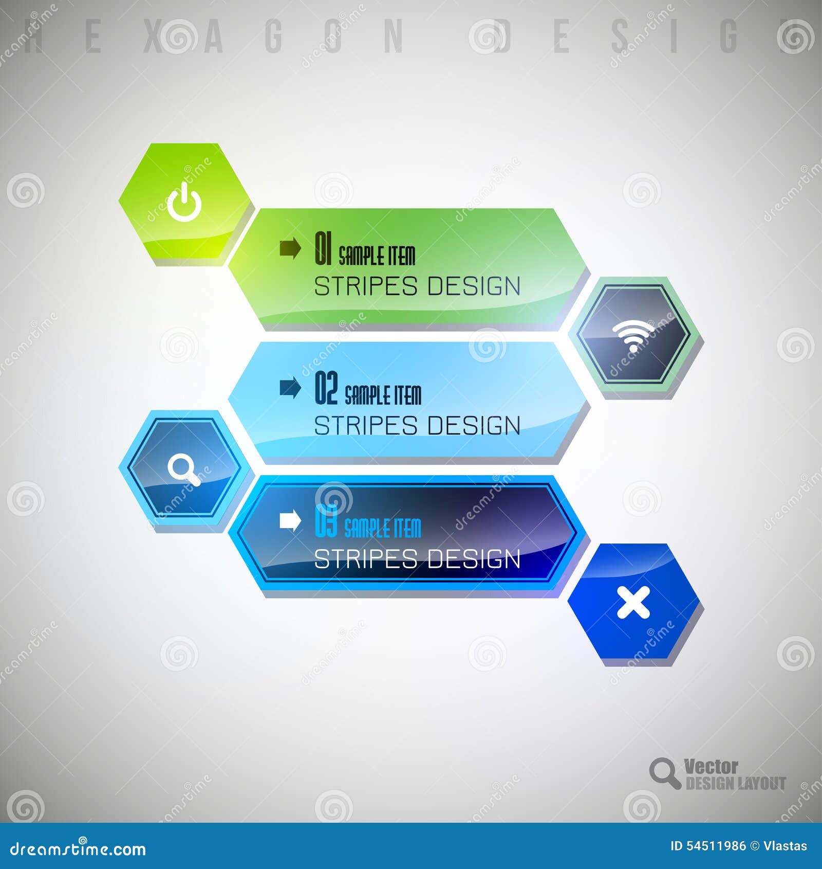 Infographic Of Hexagons In Three Stages Stock Image | CartoonDealer.com ...