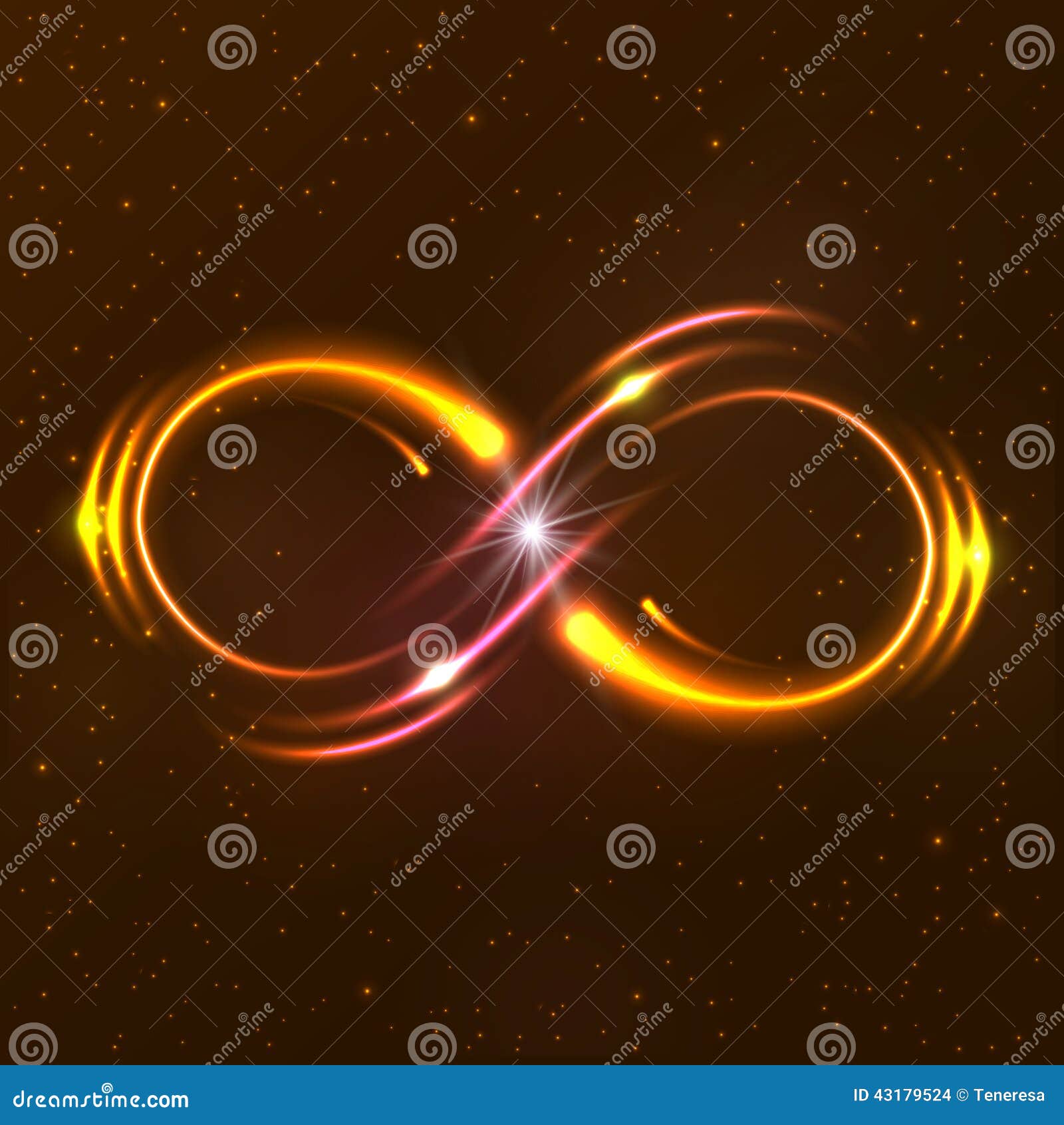 Shining infinity symbol stock vector. Illustration of endless - 43179524