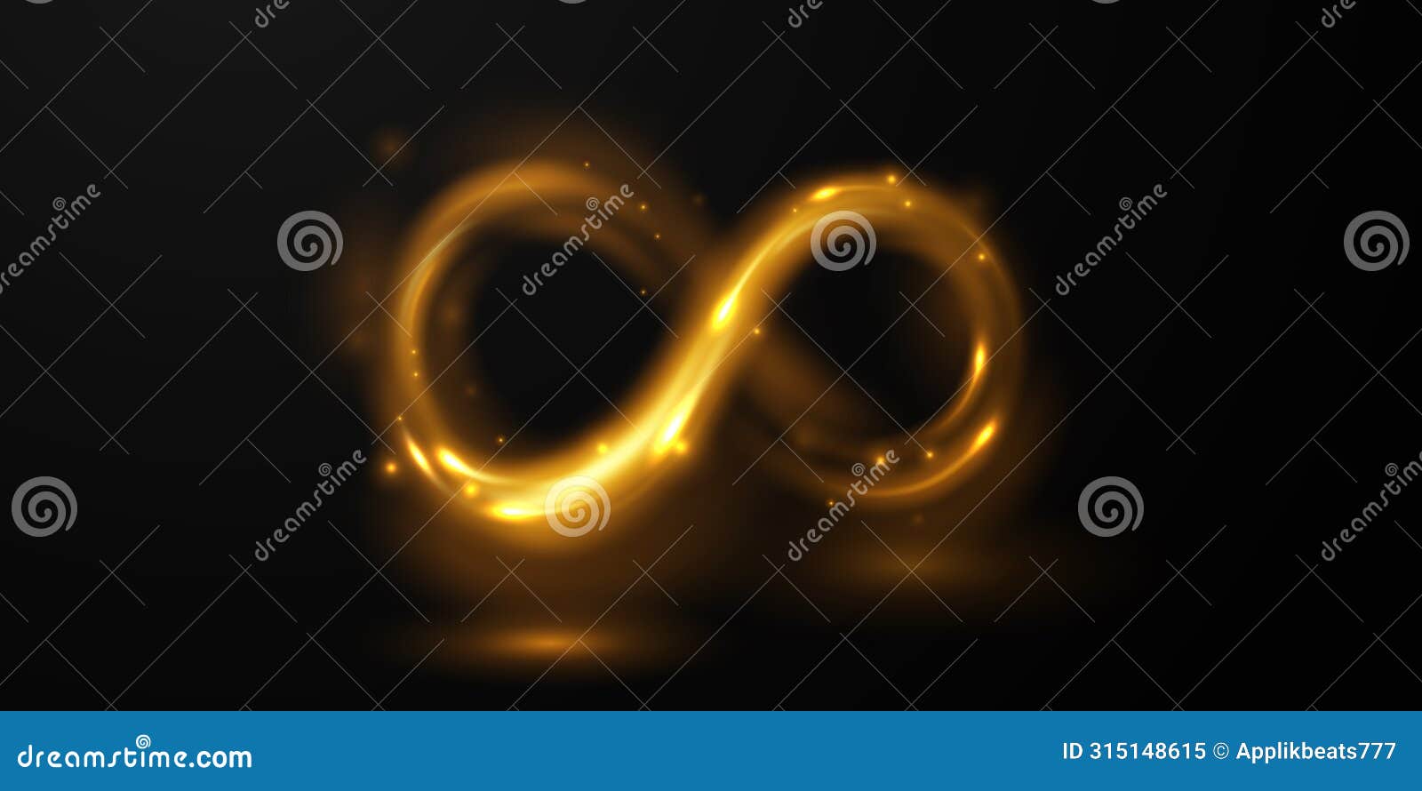 Shining Infinity Symbol Light Effect Design Elegant Sign, Vector ...