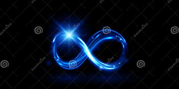 Shining Infinity Symbol Light Effect Design Elegant Sign, Vector ...