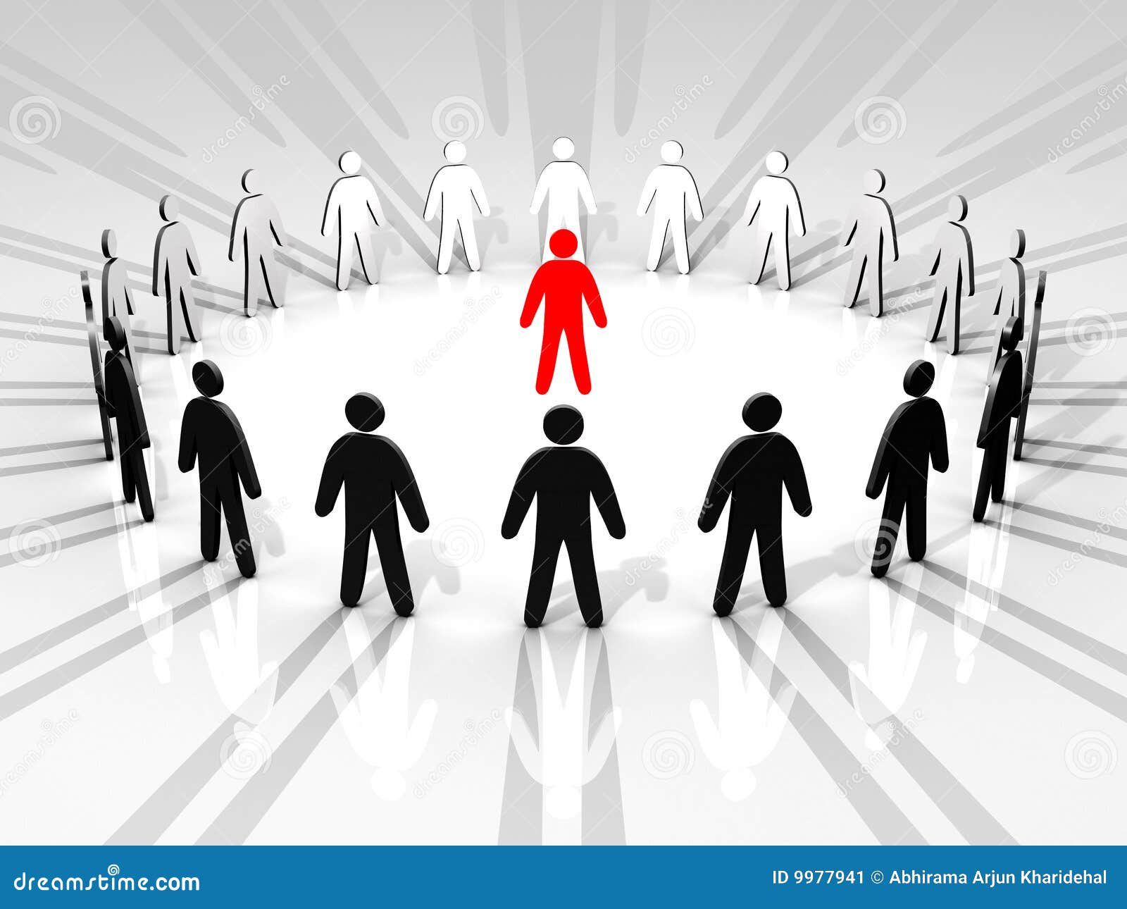 Shining Leader Surrounded By His Men. Picture Image: 9977941