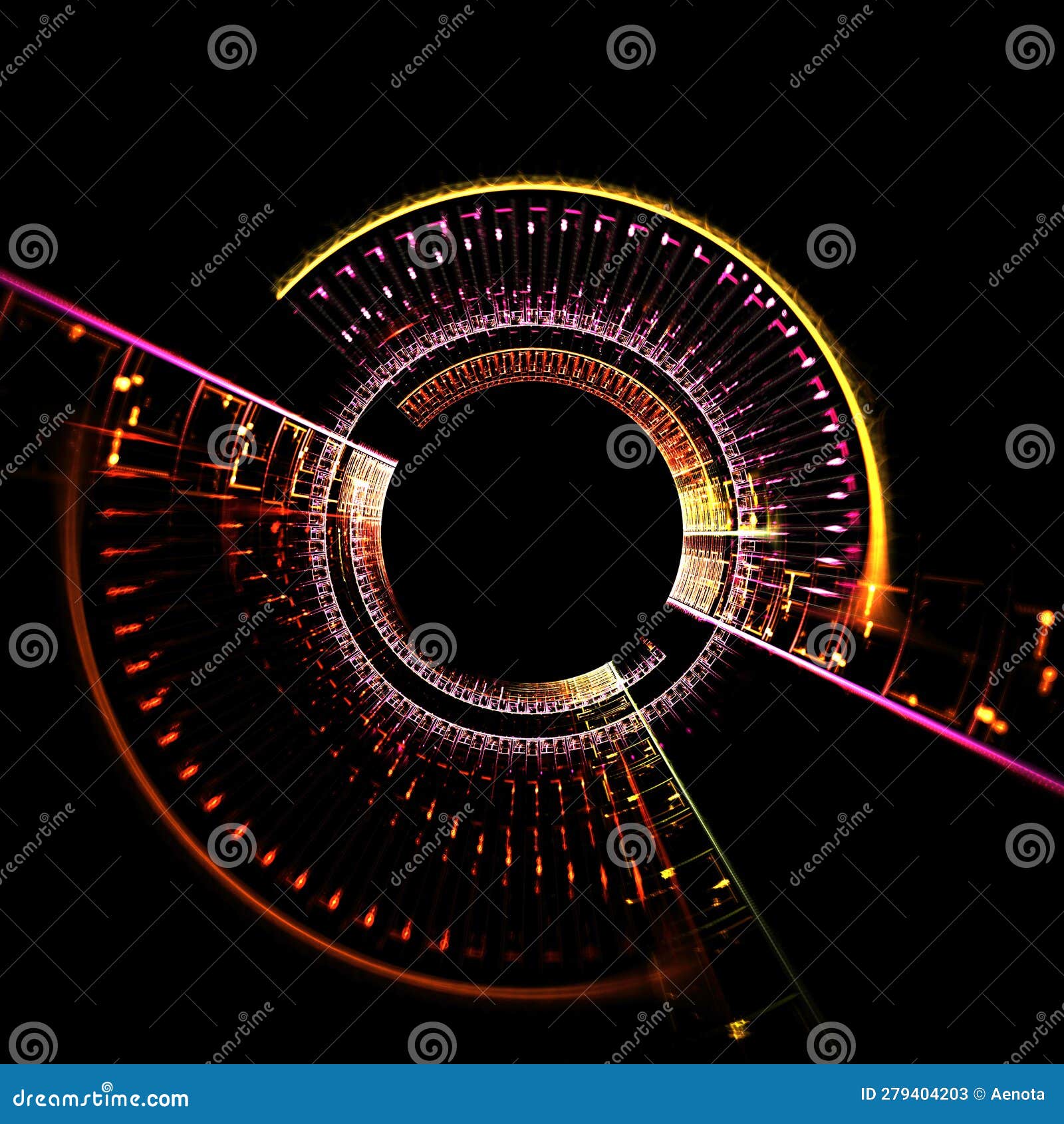 Shining Lenses of Objective, Adjustment Control - Fractal Art Stock ...