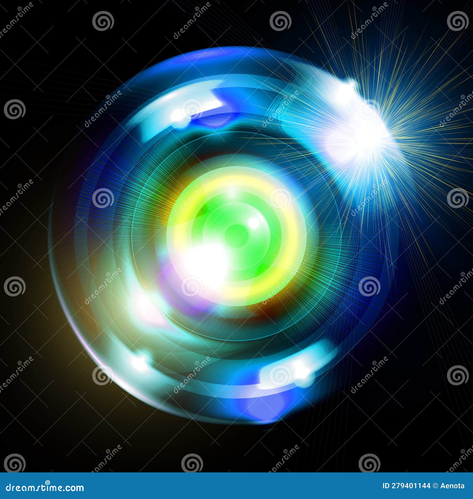 Shining Lenses of Objective Stock Illustration - Illustration of ring ...