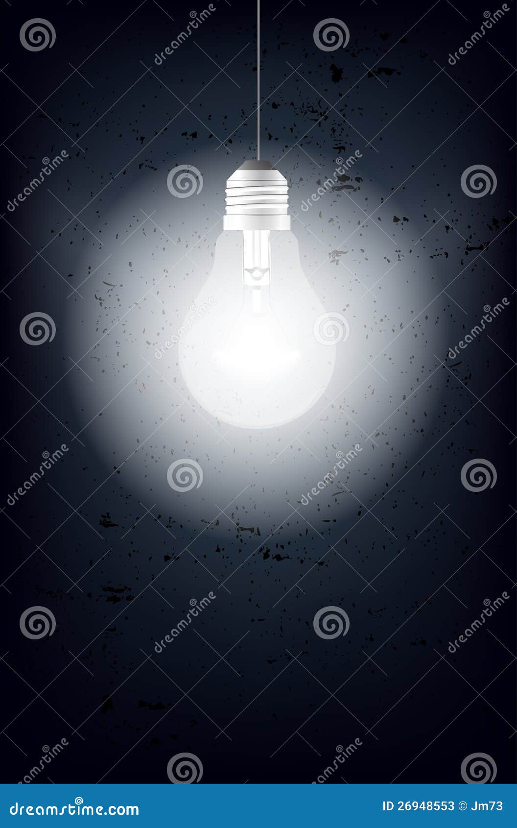 Shining light bulb stock vector. Illustration of power - 26948553