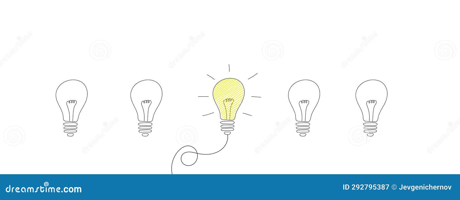 Shining Light Bulb Business Idea Generation Concept Stock Vector ...
