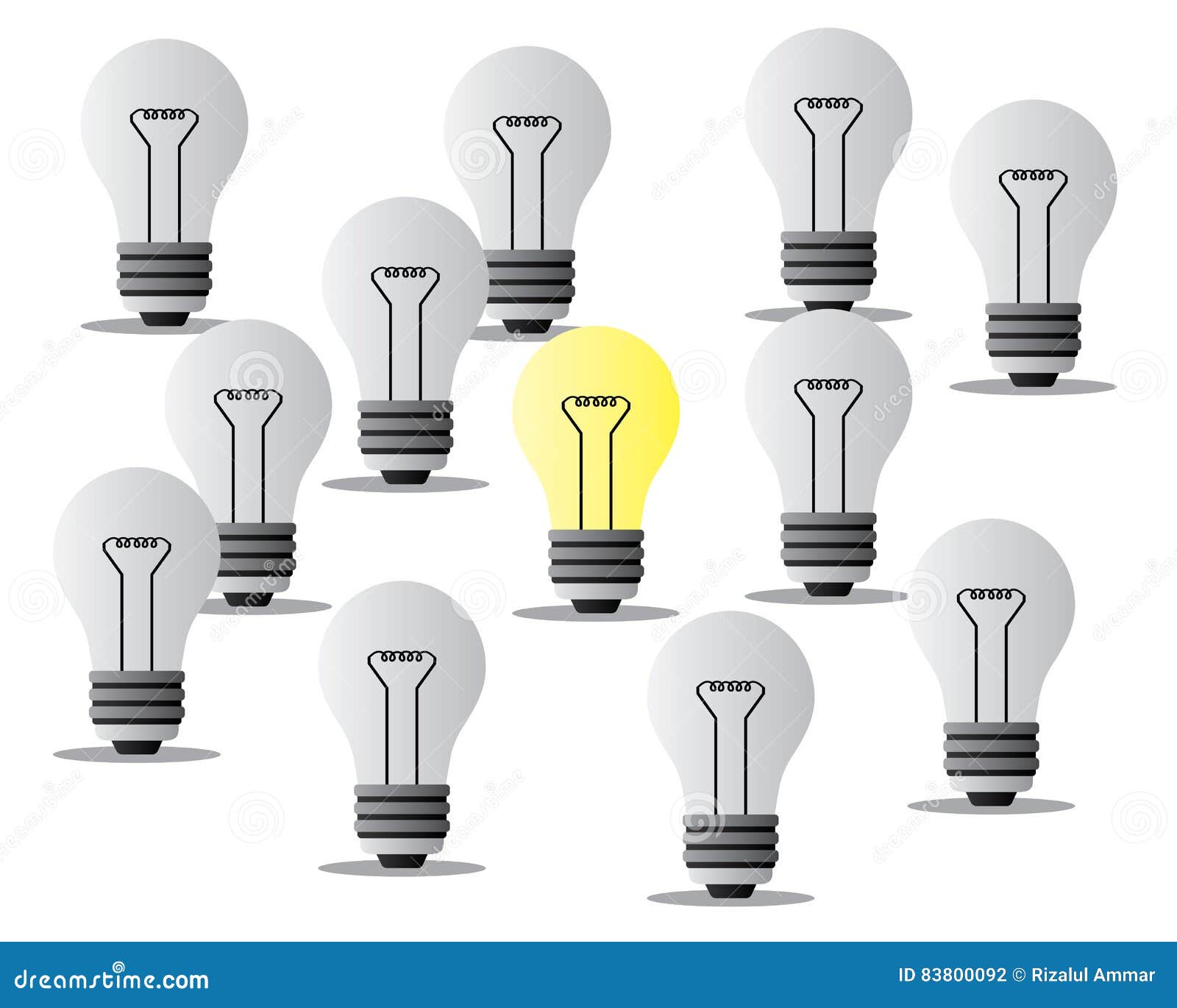 Shining light bulb stock vector. Illustration of icon - 83800092