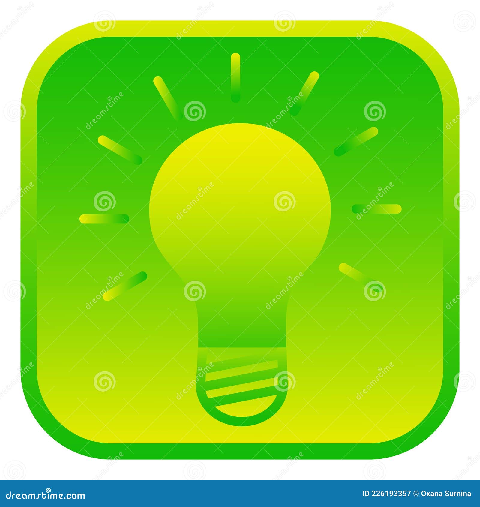 Shining Light Bulb. Isolated Web Icon. Logo Design. Stock Vector ...
