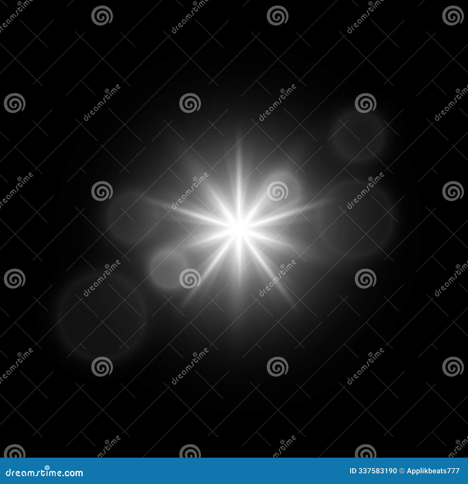 Shining Light Glare. Realistic Radiance Spark Effect Stock Illustration ...